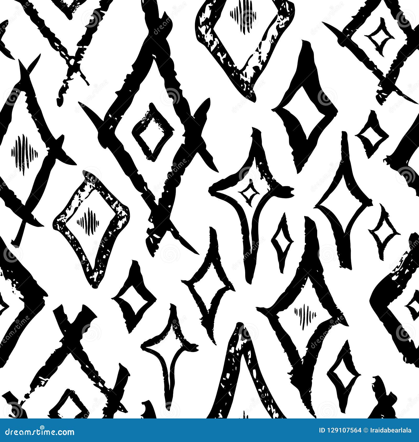 Seamless Vector Brush Stroke Pattern. Stock Vector - Illustration of ...