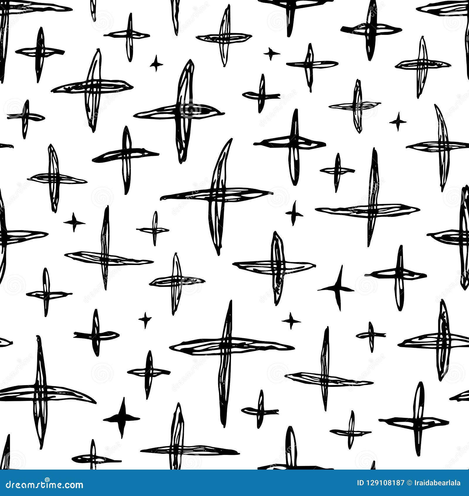 Seamless Vector Brush Stroke Pattern. Stock Vector - Illustration of ...