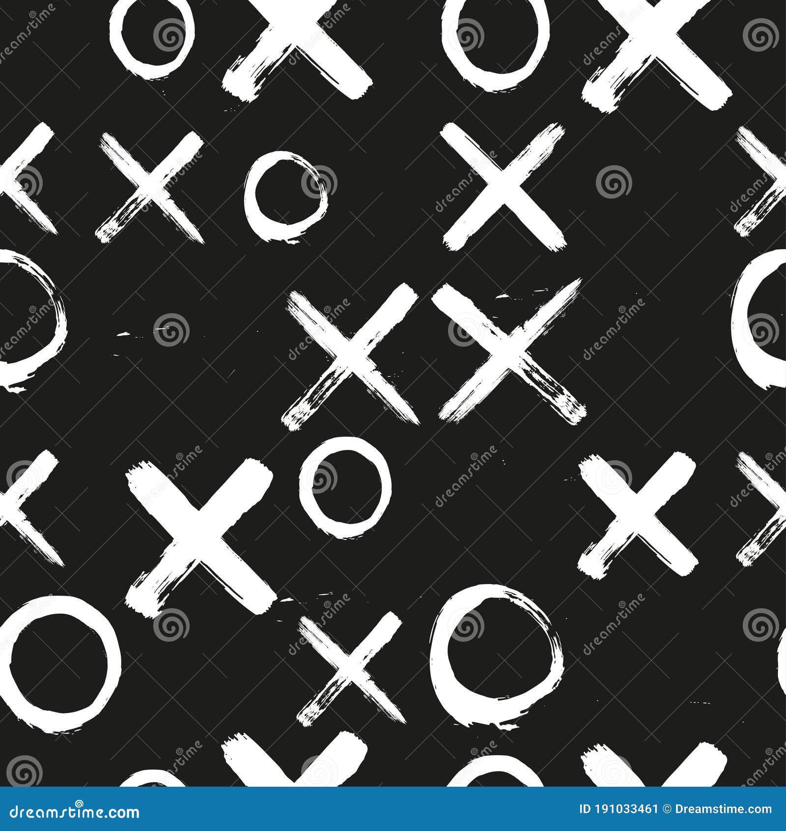 Seamless Vector Brush XO Pattern. Stock Vector - Illustration of ...