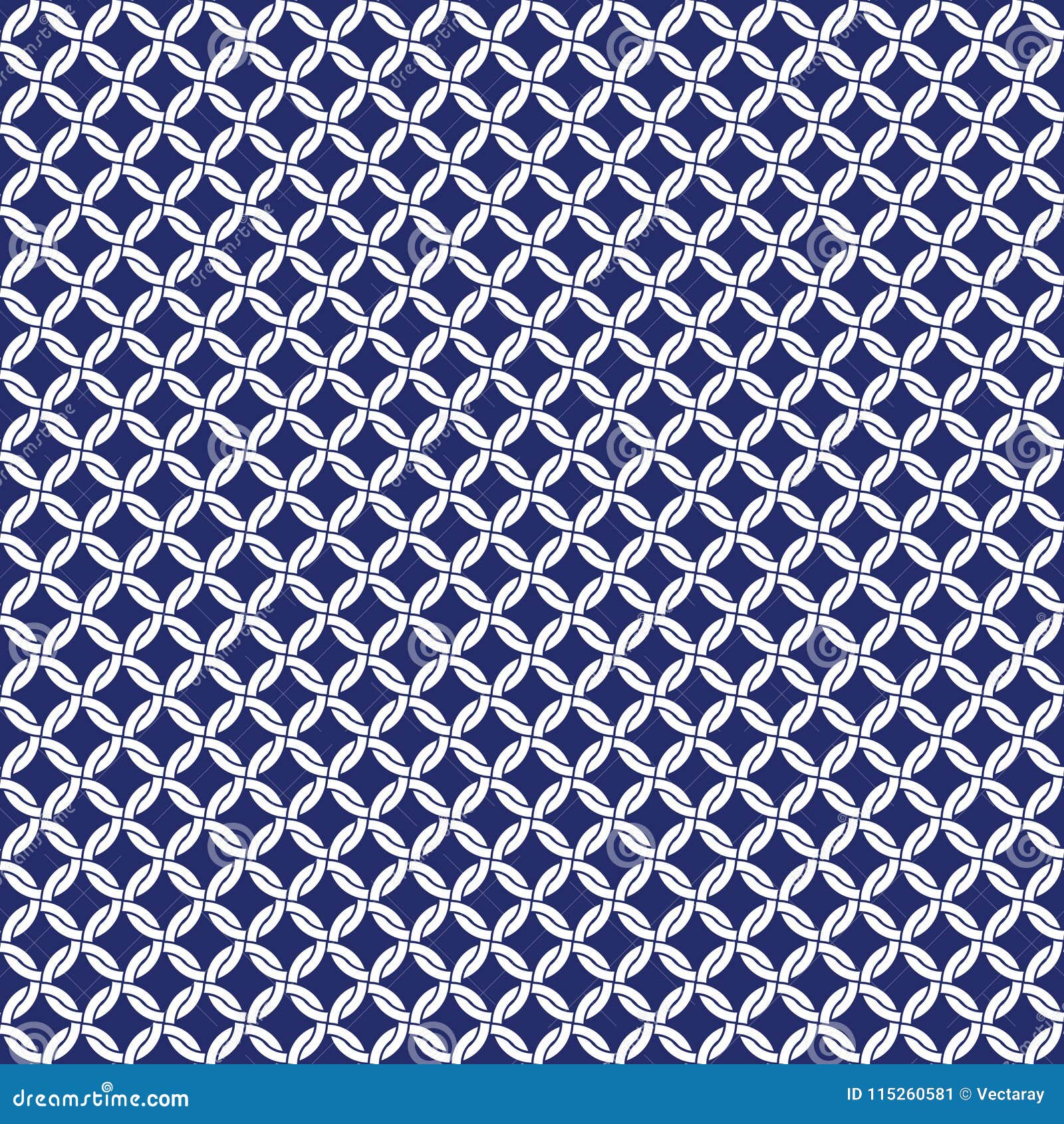 Seamless Chain Link Circle Pattern Background Stock Illustration ...