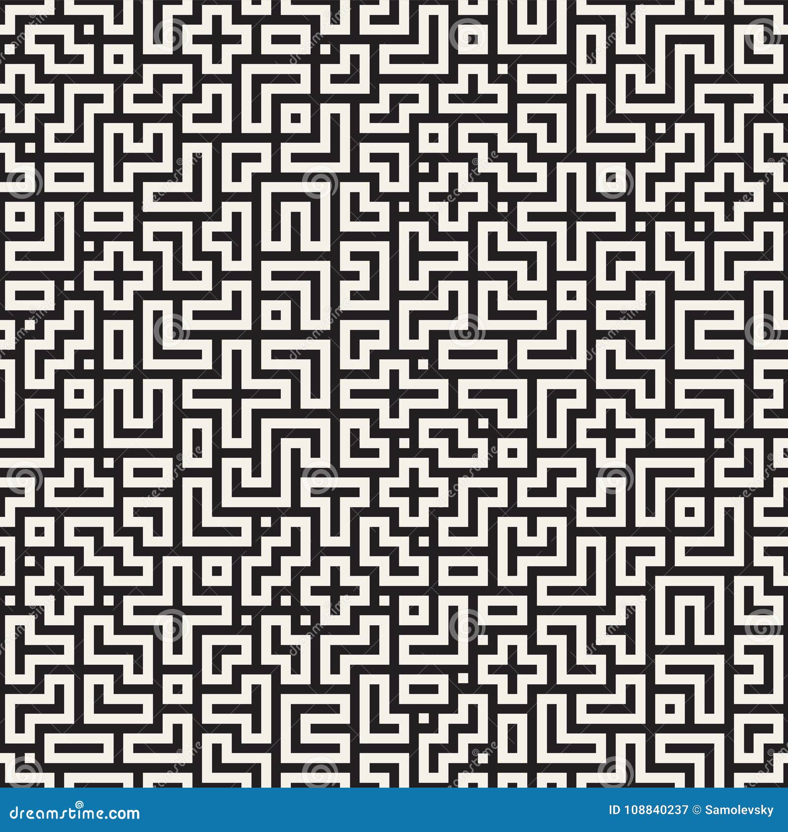 Seamless Vector Pattern. Randomly Scattered Geometric Shapes. Abstract ...