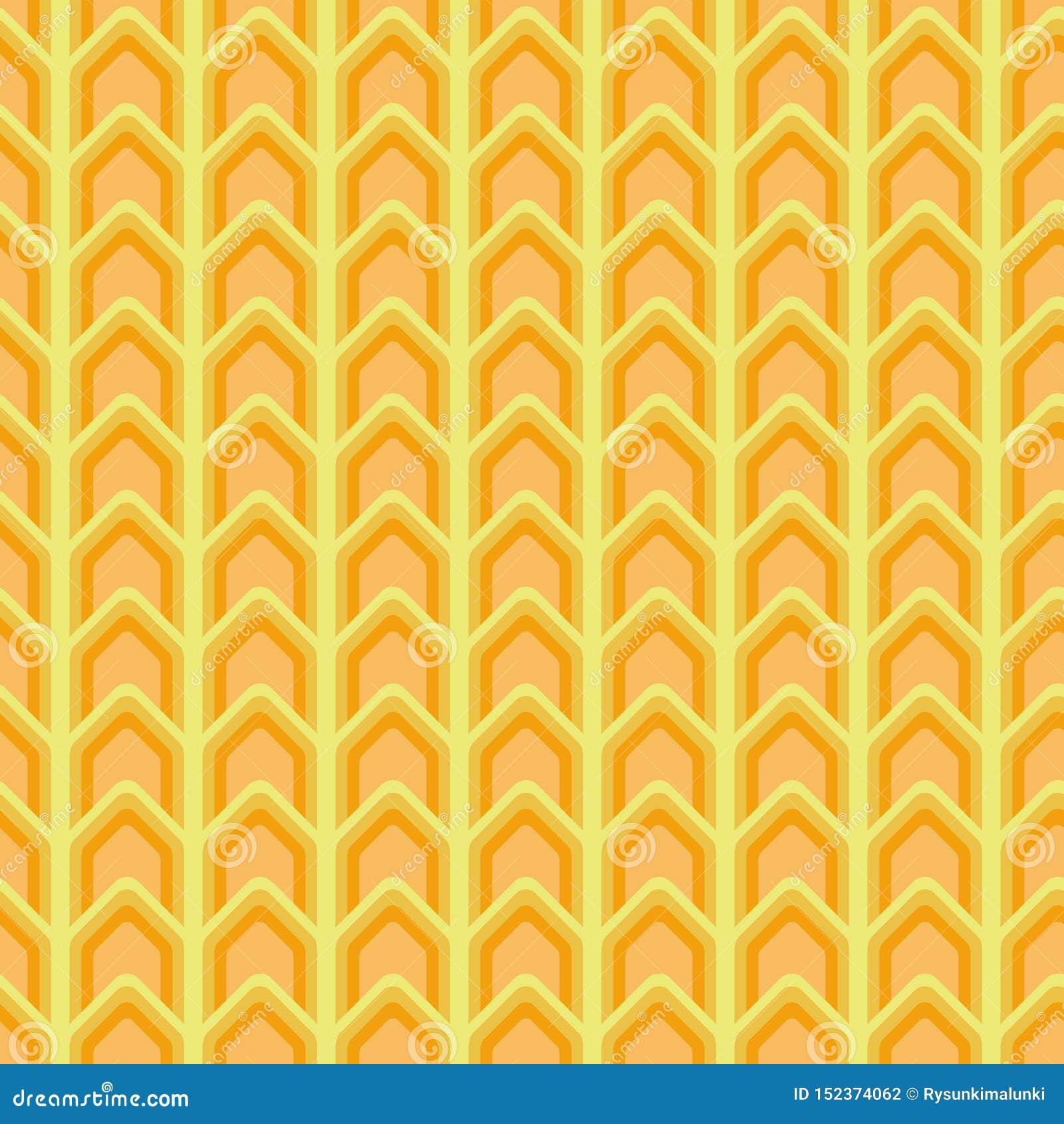 Seamless Vector Chevron Pattern in Yellow and Orange Colors Stock ...