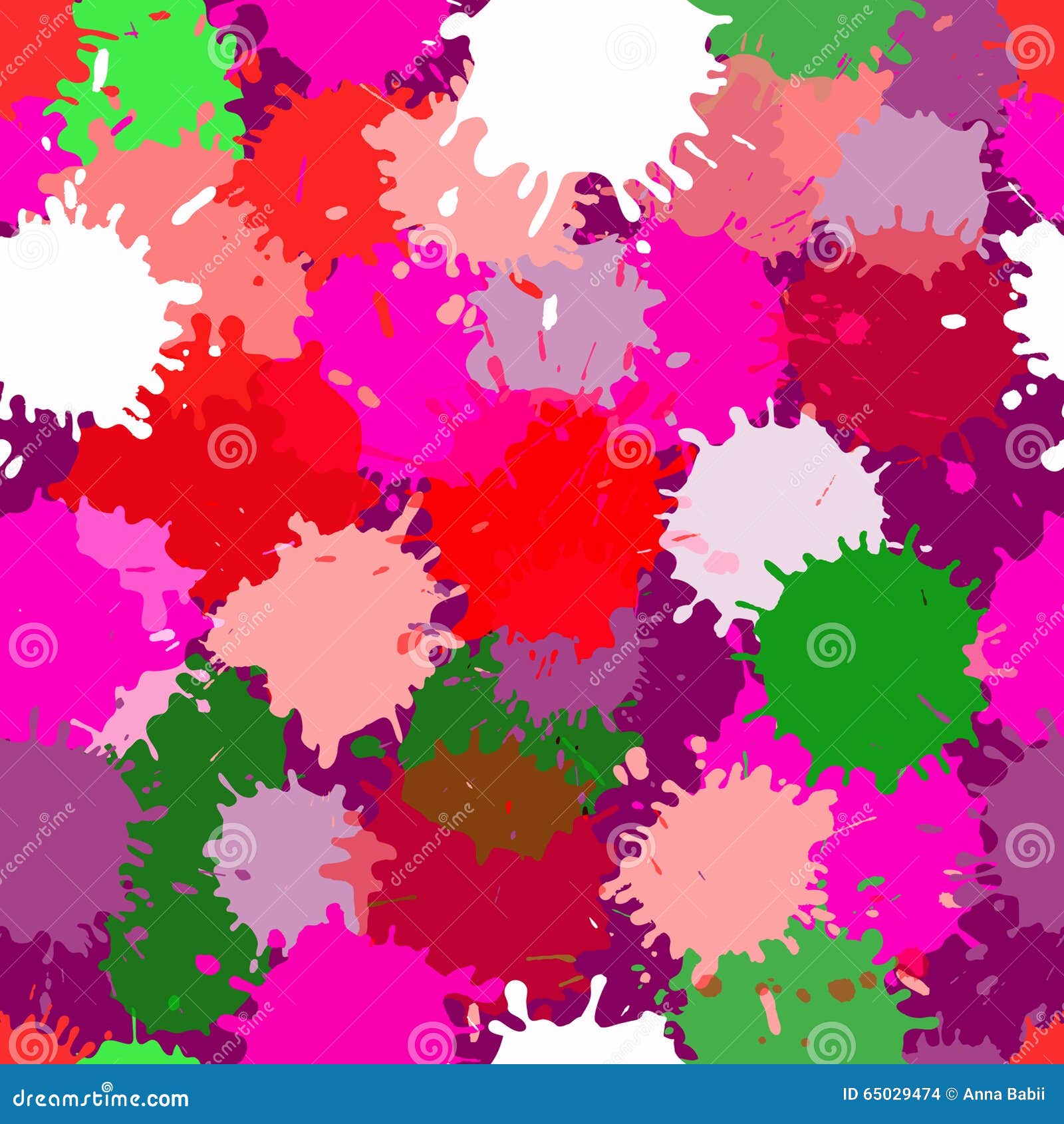 Seamless Vector Colorful Blotch Pattern Stock Vector - Illustration of ...