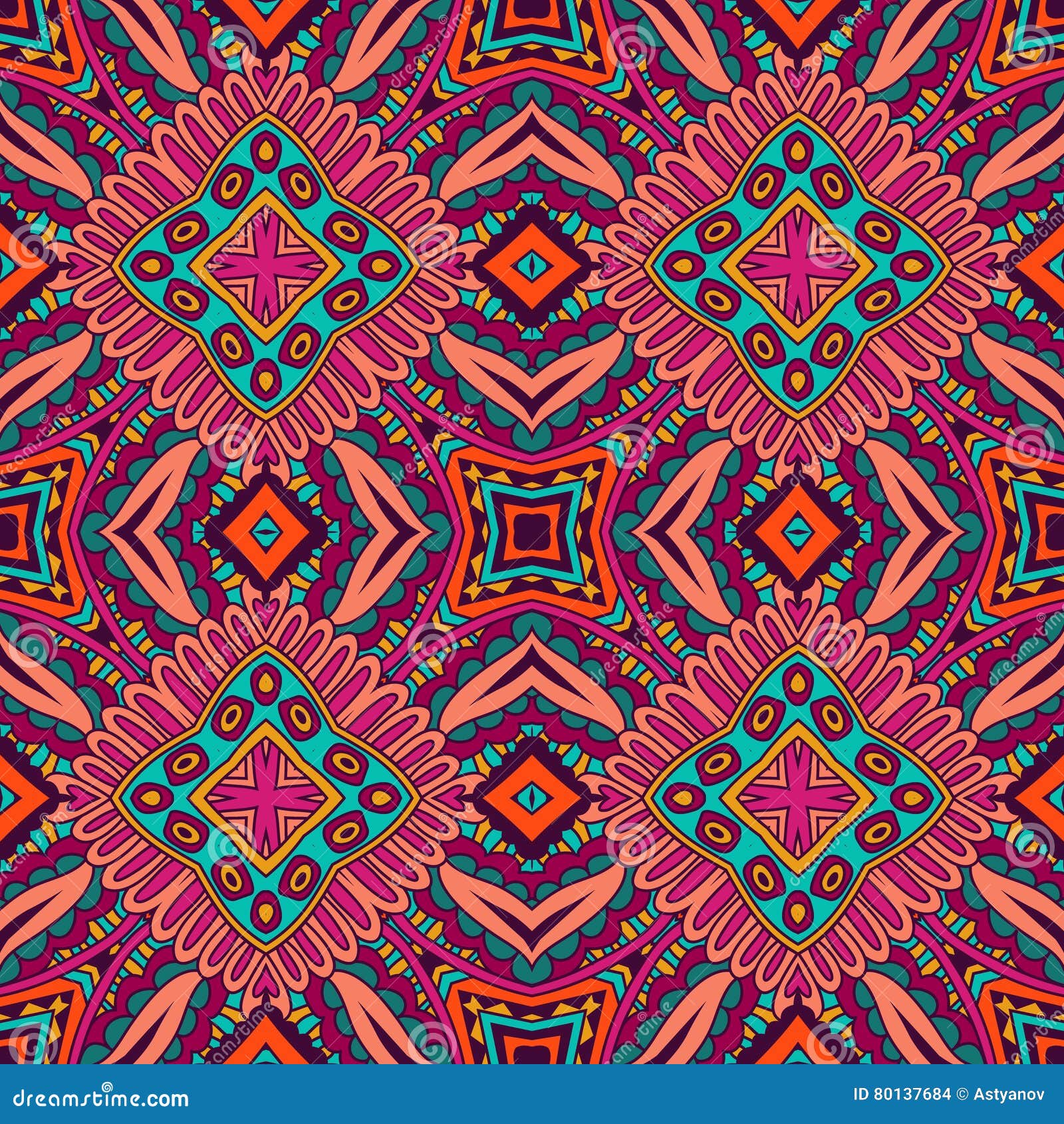 Seamless Vector Colorful Geometric Print Stock Vector - Illustration of ...