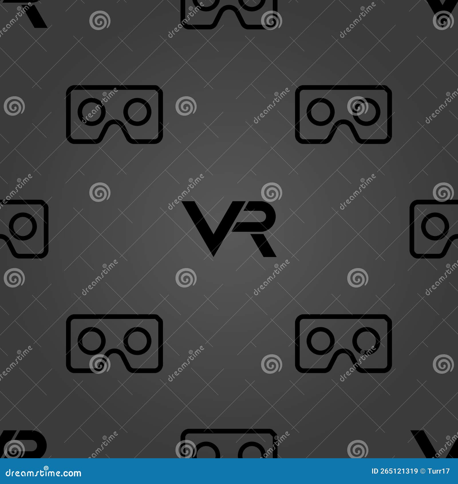 Seamless Vector Modern Pattern with VR Logos Stock Vector ...