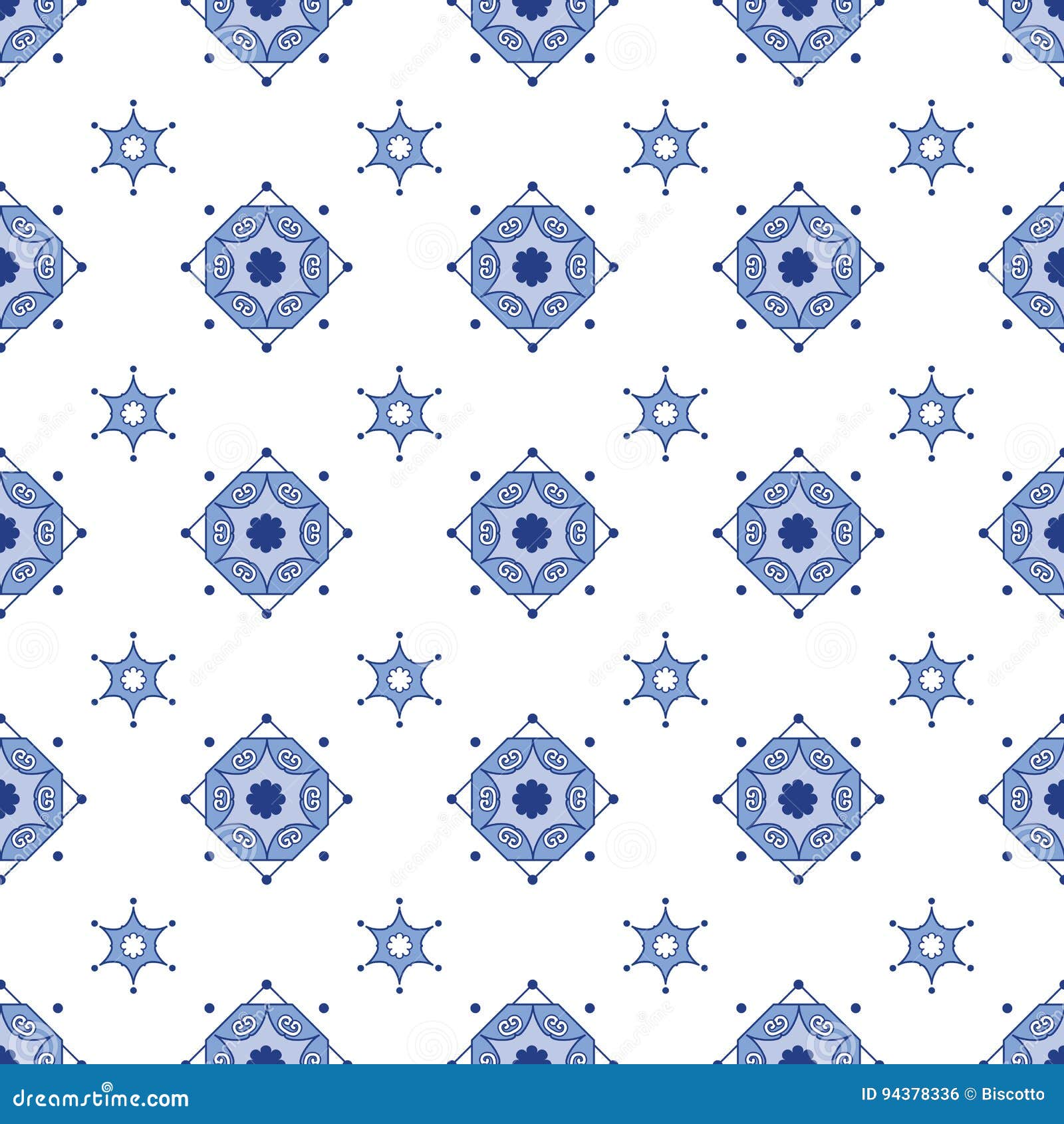 Seamless Vector Delftware Pattern Stock Vector - Illustration of style ...