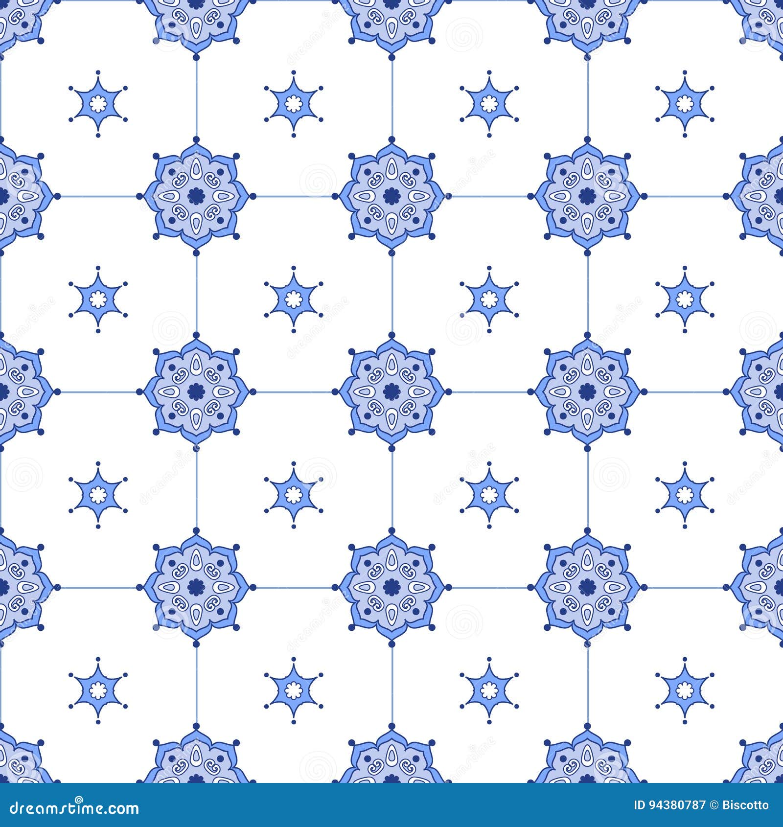 Seamless Vector Delftware Pattern Stock Vector - Illustration of ...