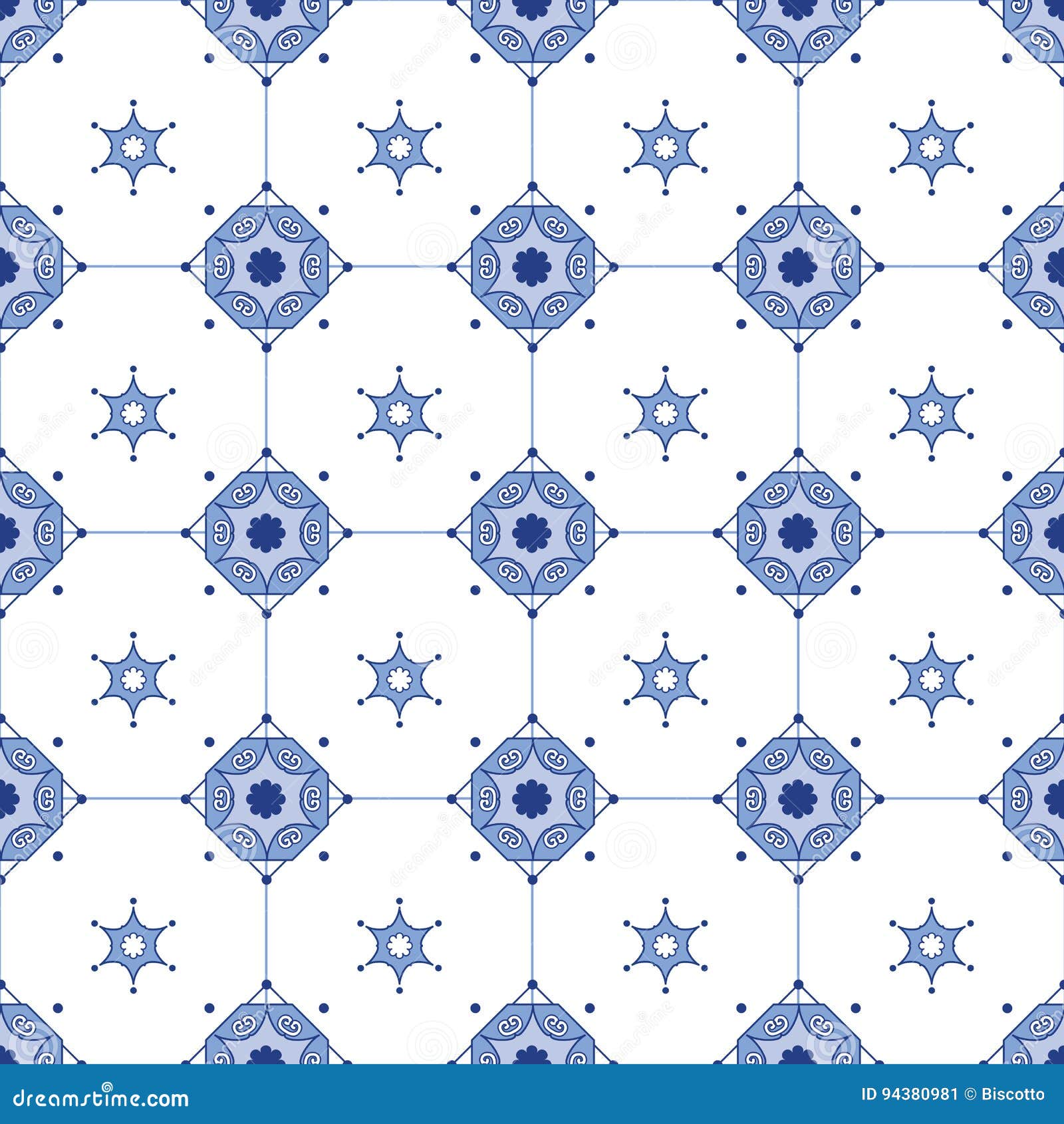 Seamless Vector Delftware Pattern Stock Vector - Illustration of ...
