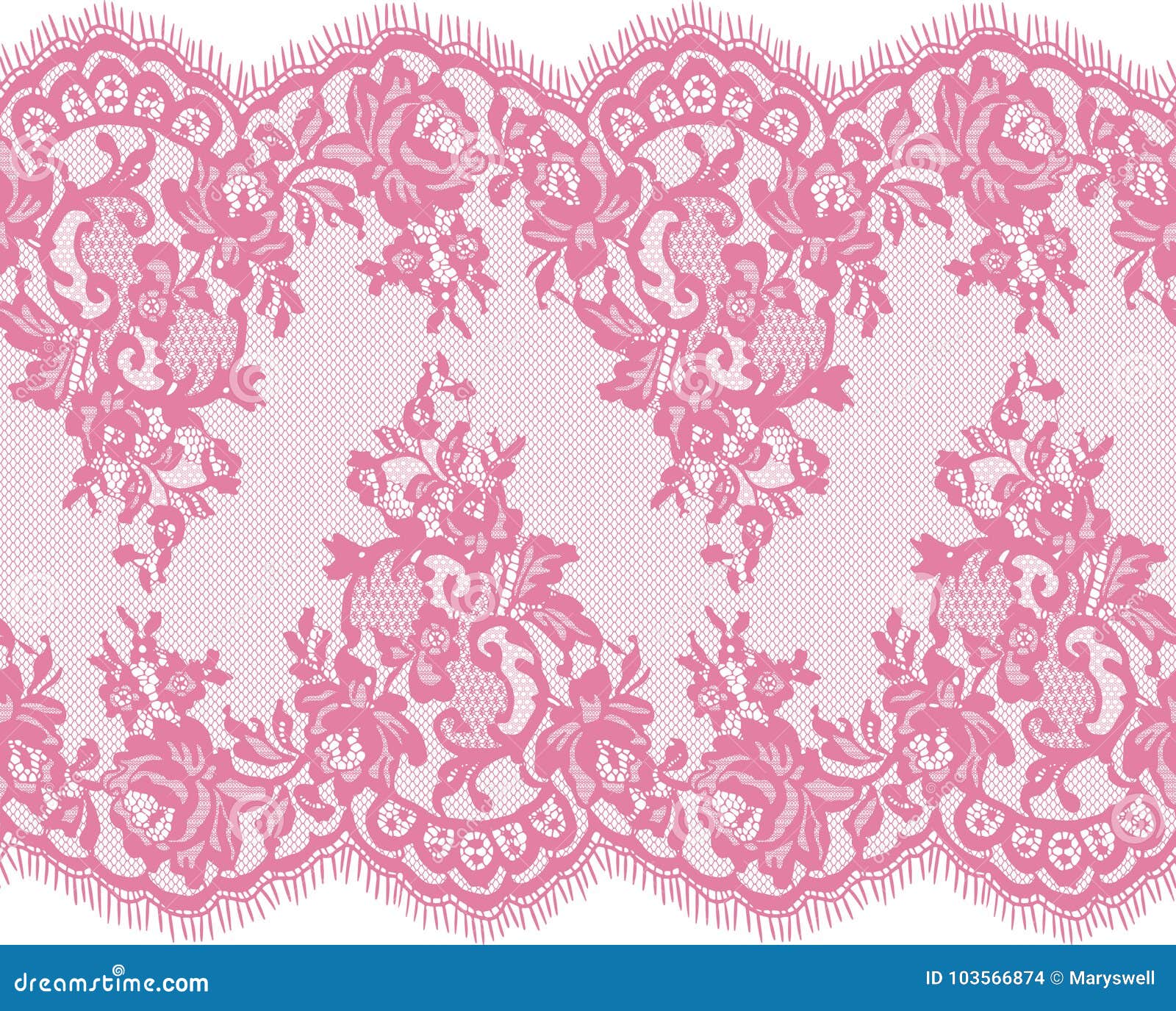 Seamless Vector Pink Lace Pattern Stock Vector - Illustration of ...