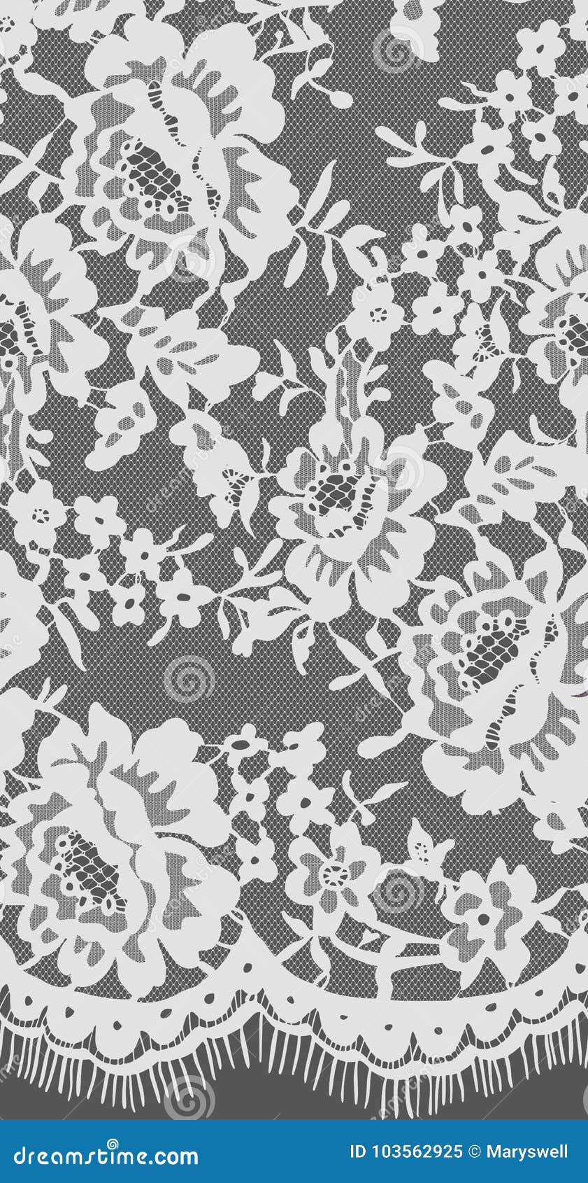 Seamless Vector White Lace Pattern Stock Vector - Illustration of cloth ...