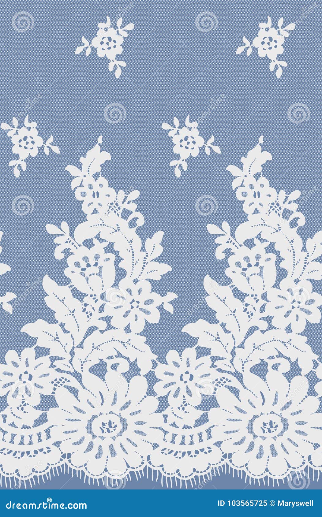 Seamless Vector White Lace Pattern Stock Vector - Illustration of ...