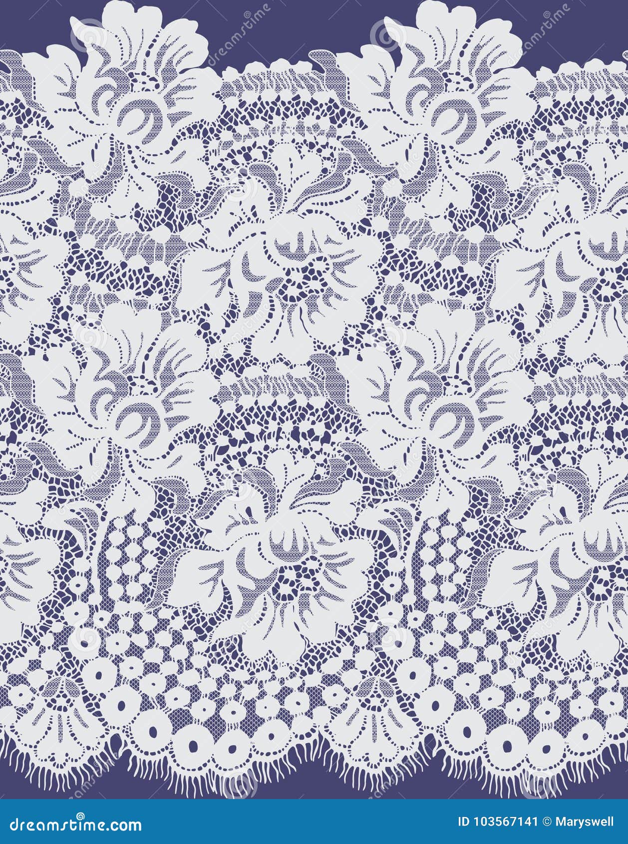 Seamless Vector White Lace Pattern Stock Vector - Illustration of decor ...