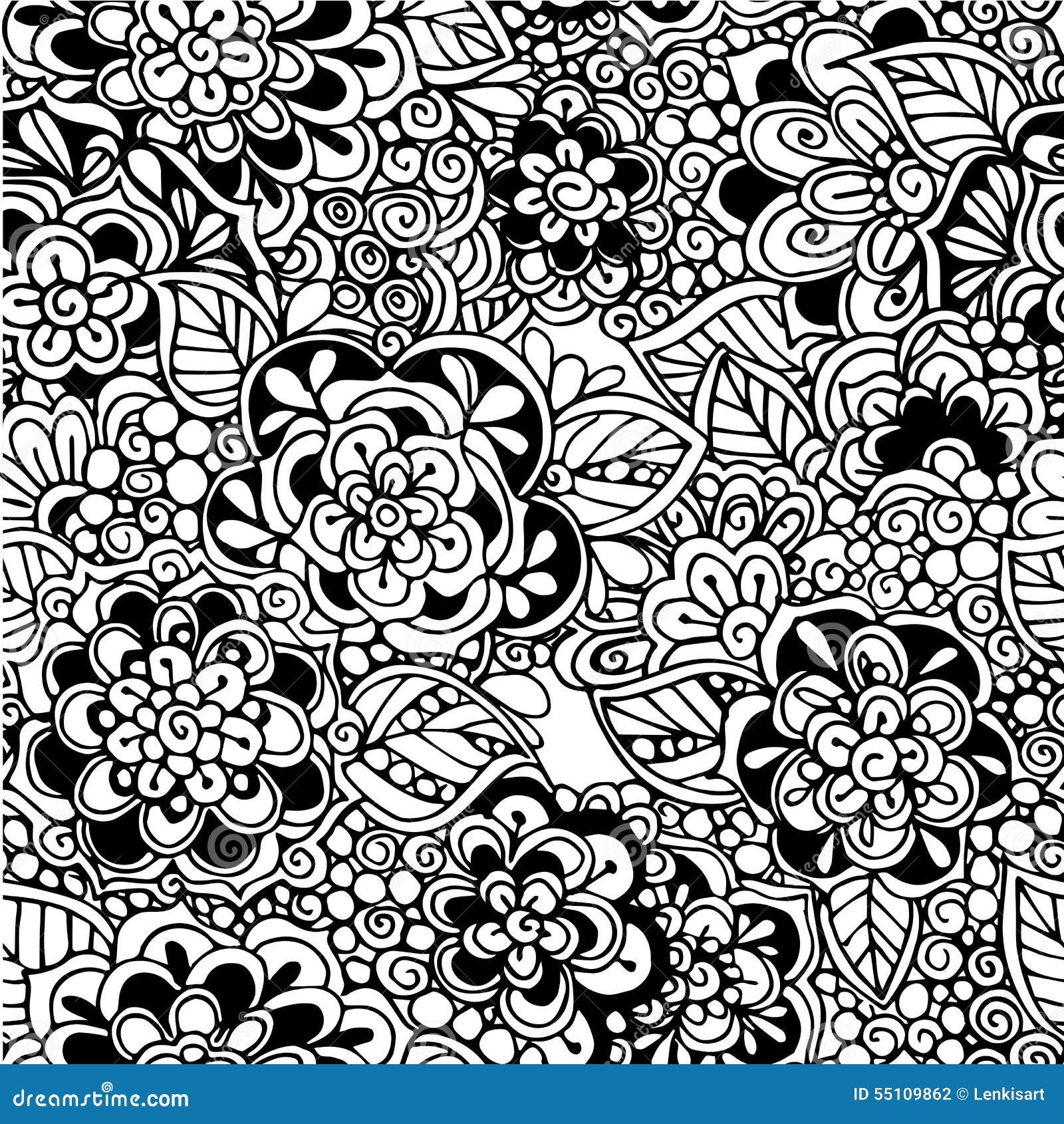 Seamless Vector Doodle Pattern Stock Vector - Illustration of ...