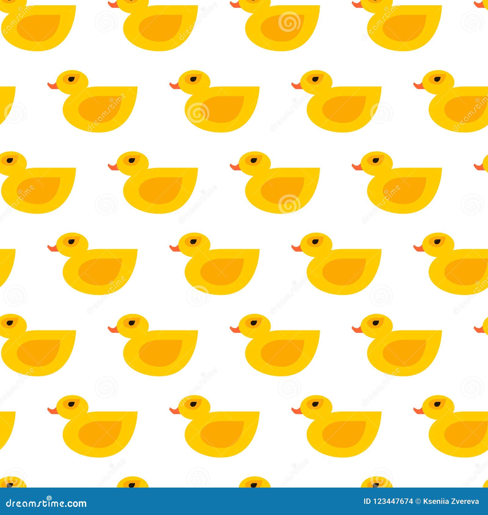 Seamless Vector Duck Pattern Stock Vector - Illustration of graphic ...
