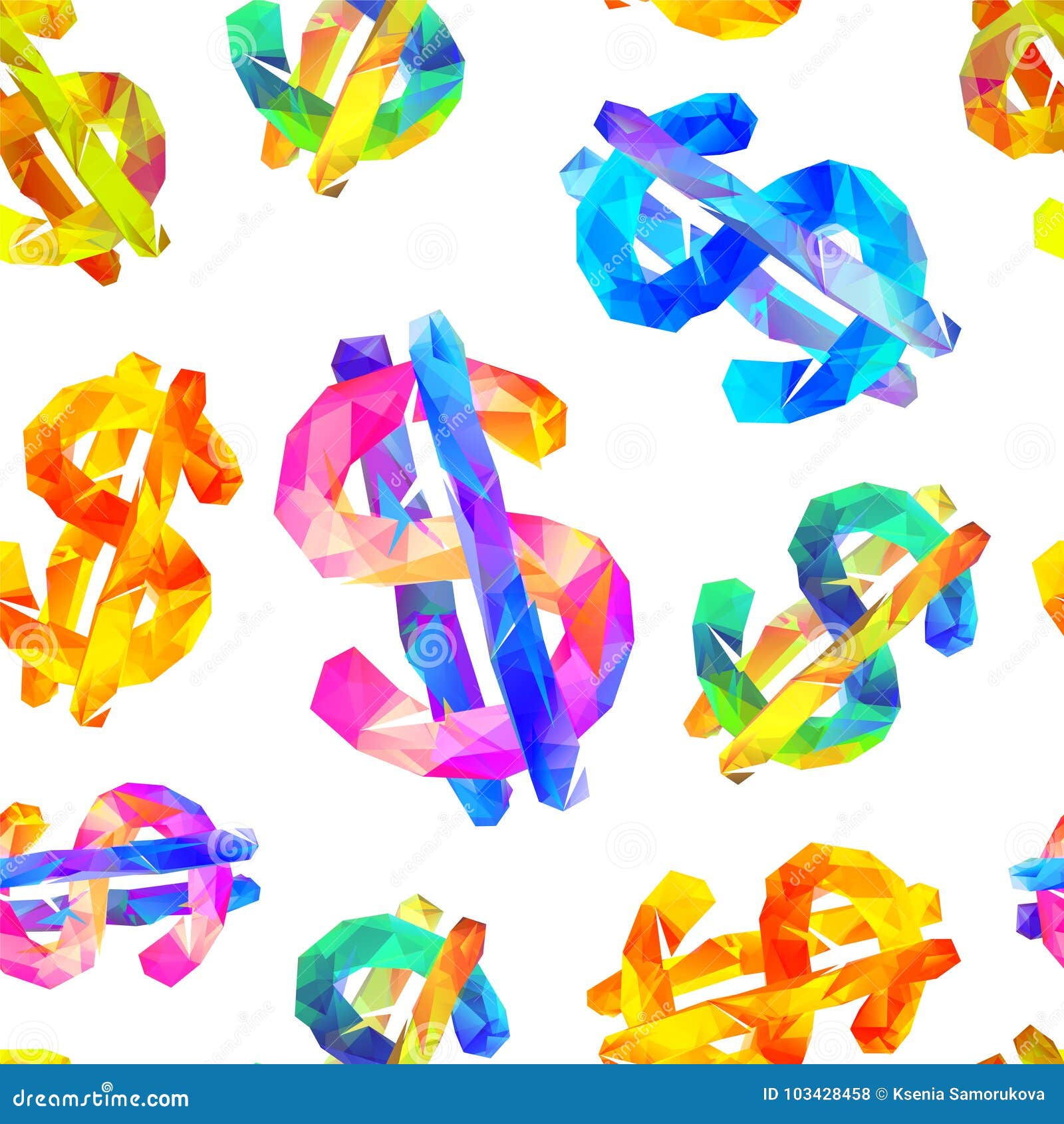 Seamless Vector Financial Pattern - Dollar Stock Vector - Illustration ...