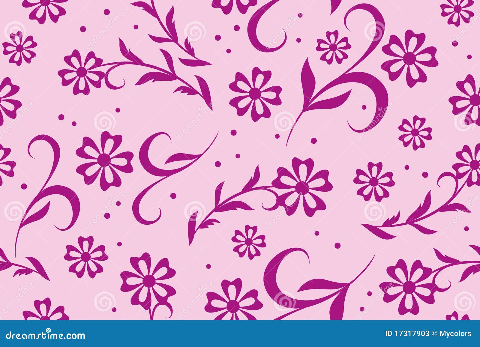 Seamless Vector Floral Pink Texture Stock Vector - Illustration of ...
