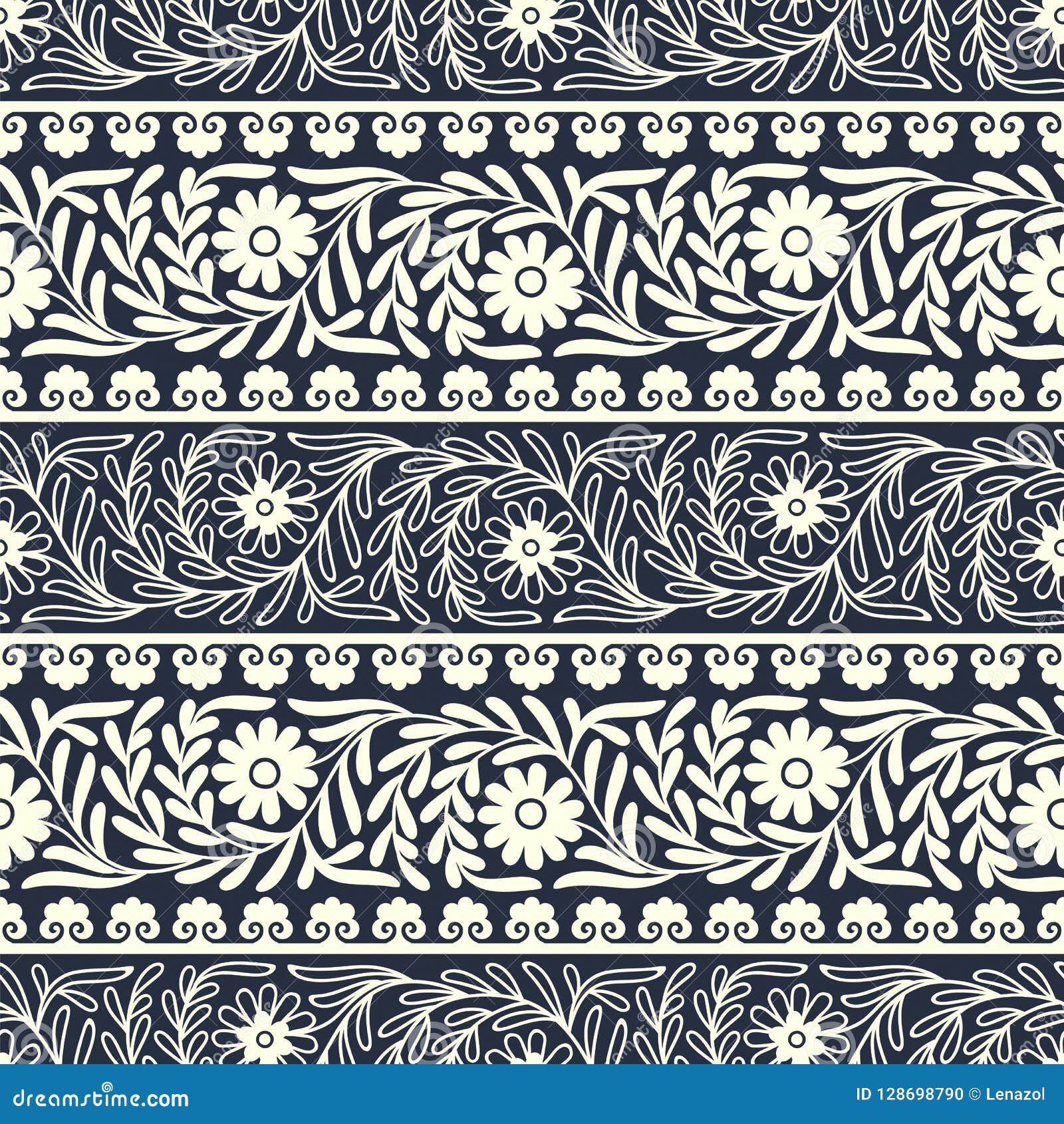 Seamless Vector Florish Border Pattern. Design for Covers, Packaging ...