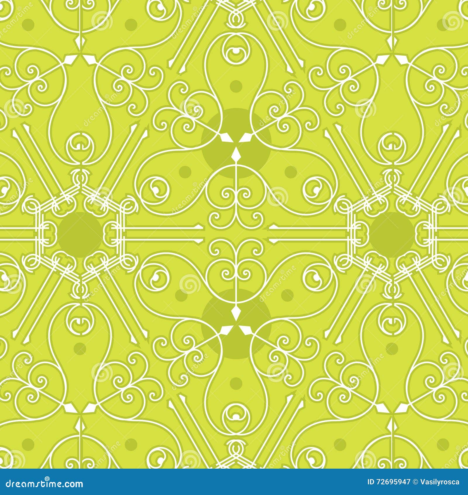 Seamless Vector Geometric Green Pattern Background Stock Vector ...