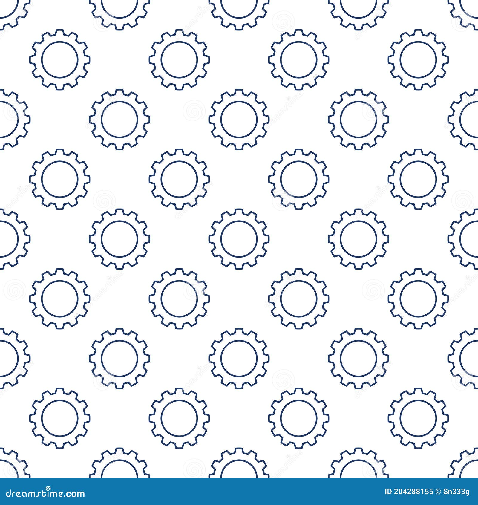 Seamless Vector Geometric Pattern with Cog Wheels Stock Vector ...
