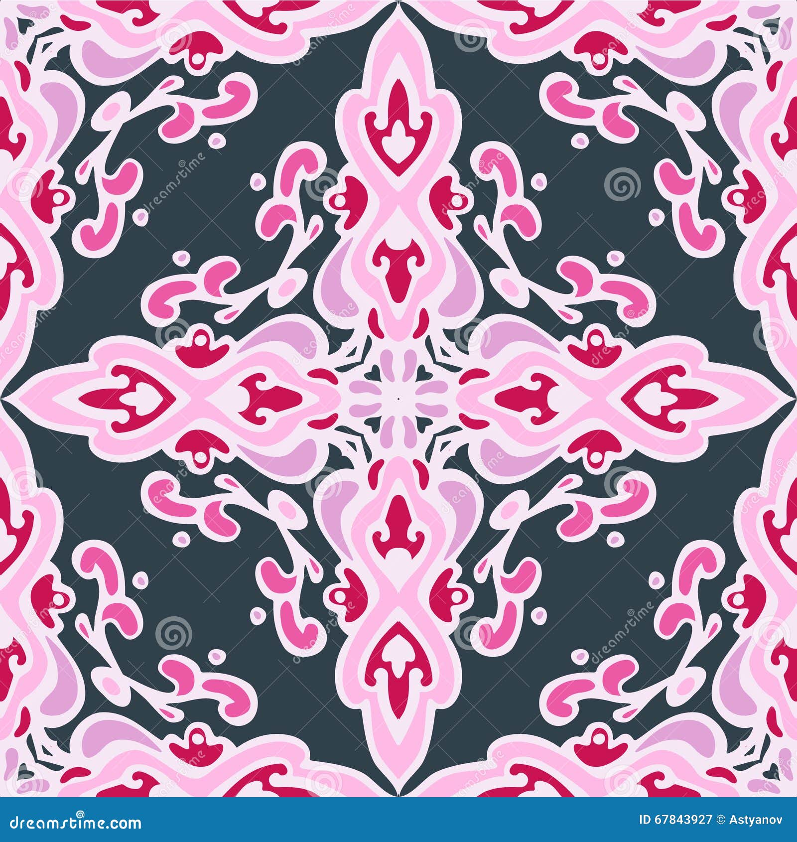 Seamless Vector Geometric Pattern Damask Stock Vector - Illustration of ...