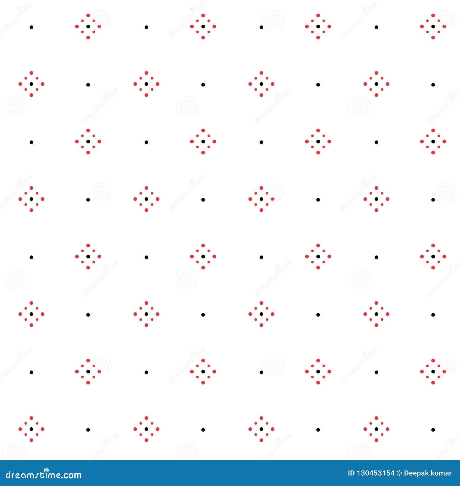 Seamless Vector Geometric Red & Blue Dot Patterns Stock Vector ...