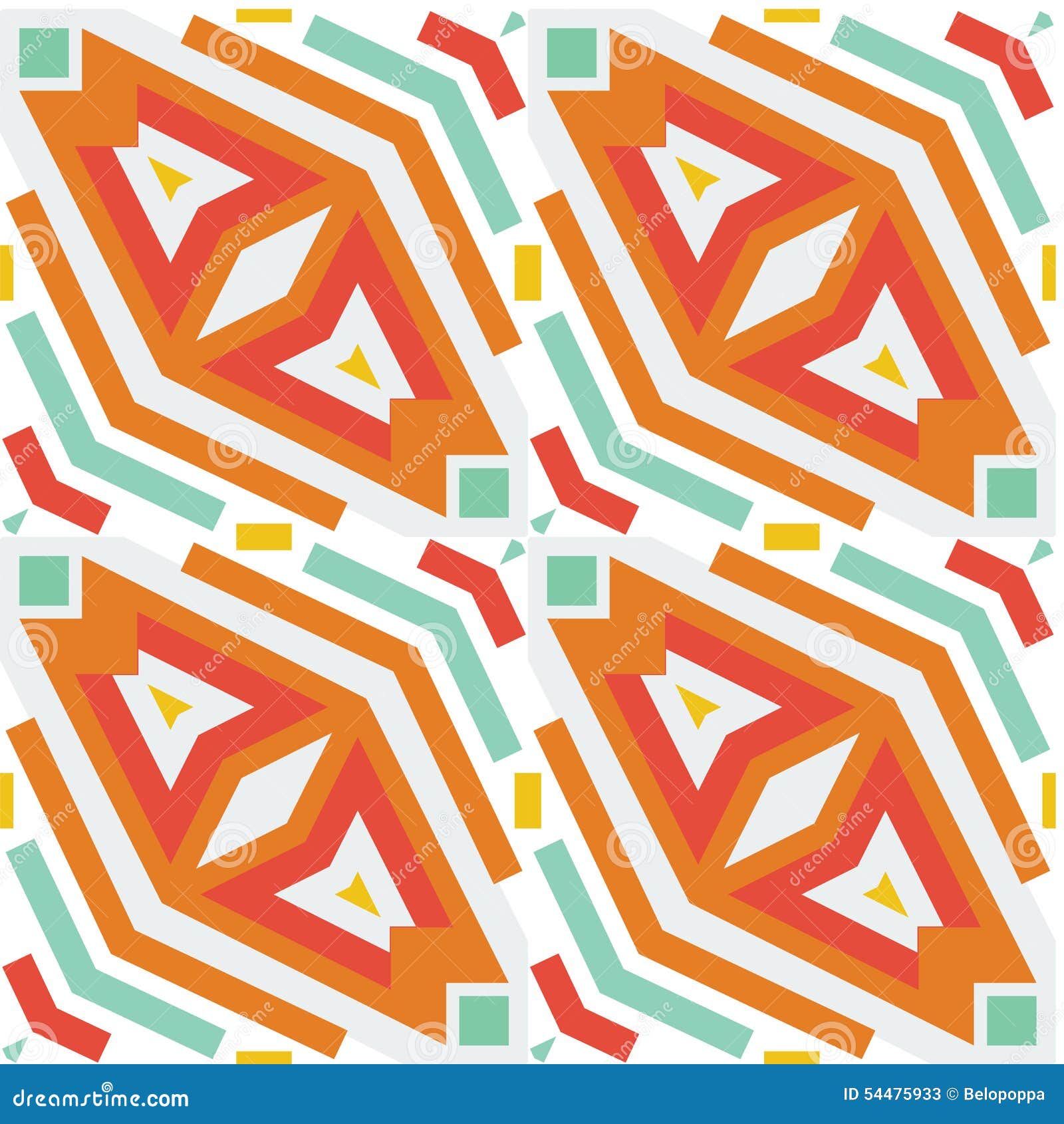 Seamless Vector Geometric Rhombus Stock Vector - Illustration of ...