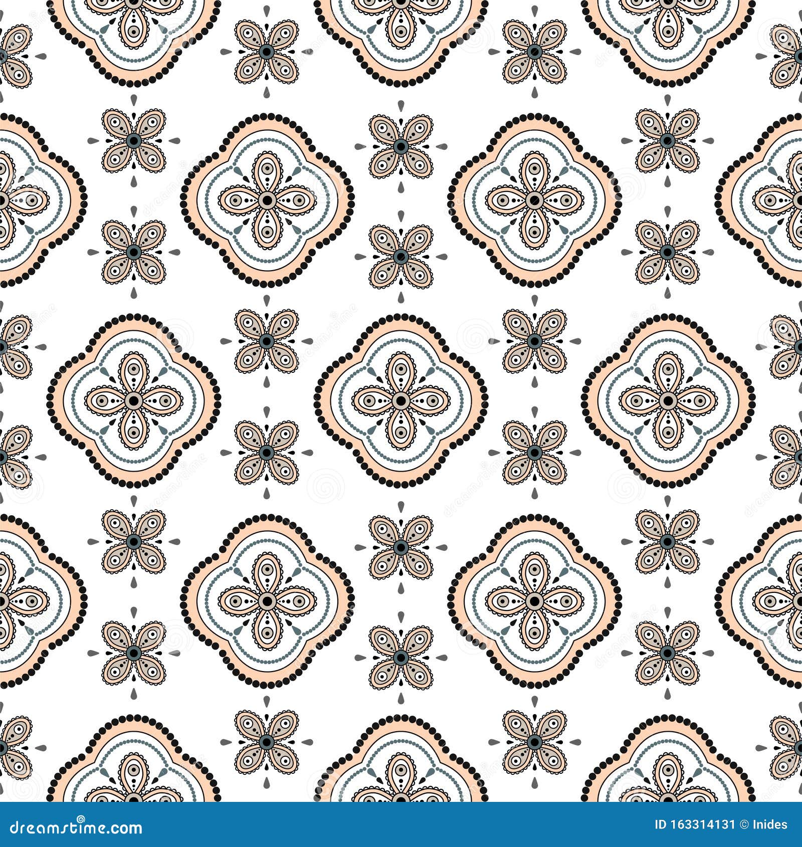Seamless Vector Geometric Rosette Pattern Background Stock Vector ...