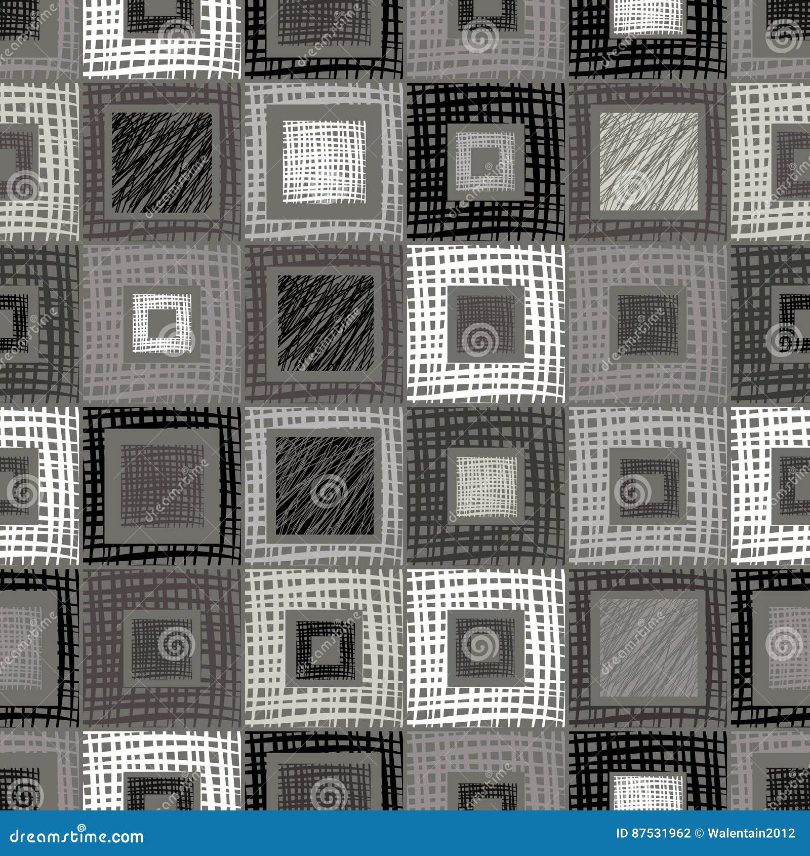 Seamless Vector Geometrical Pattern with Rhombus, Squares, Rectangles ...