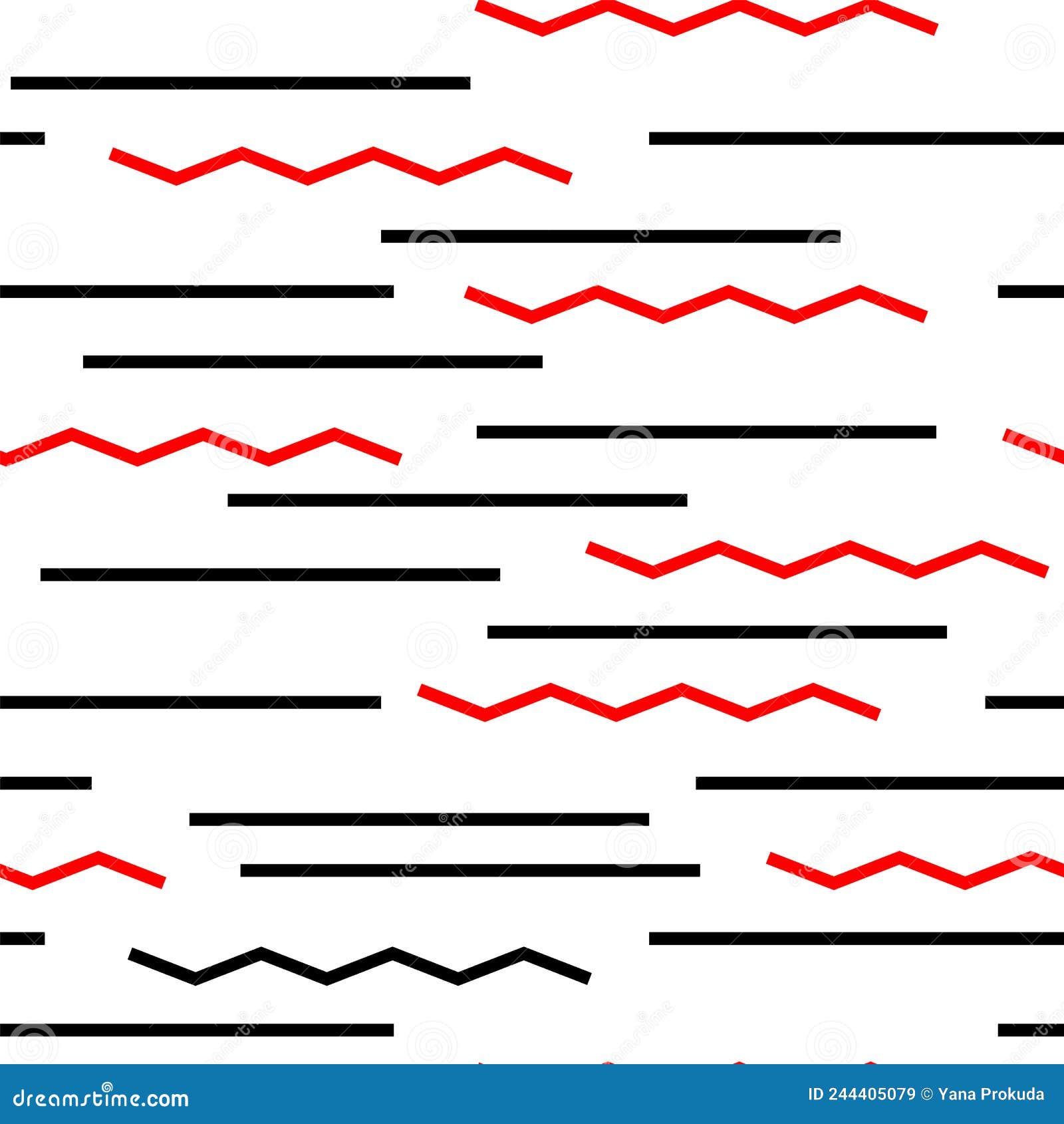 Seamless Vector Geometry Pattern with Straight Lines and Curved Lines ...