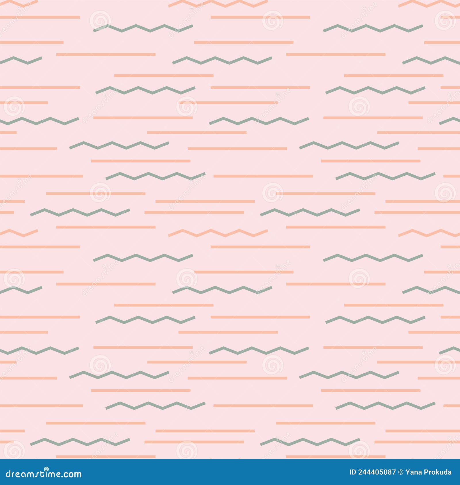 Seamless Vector Geometry Pattern with Straight Lines and Curved Lines ...