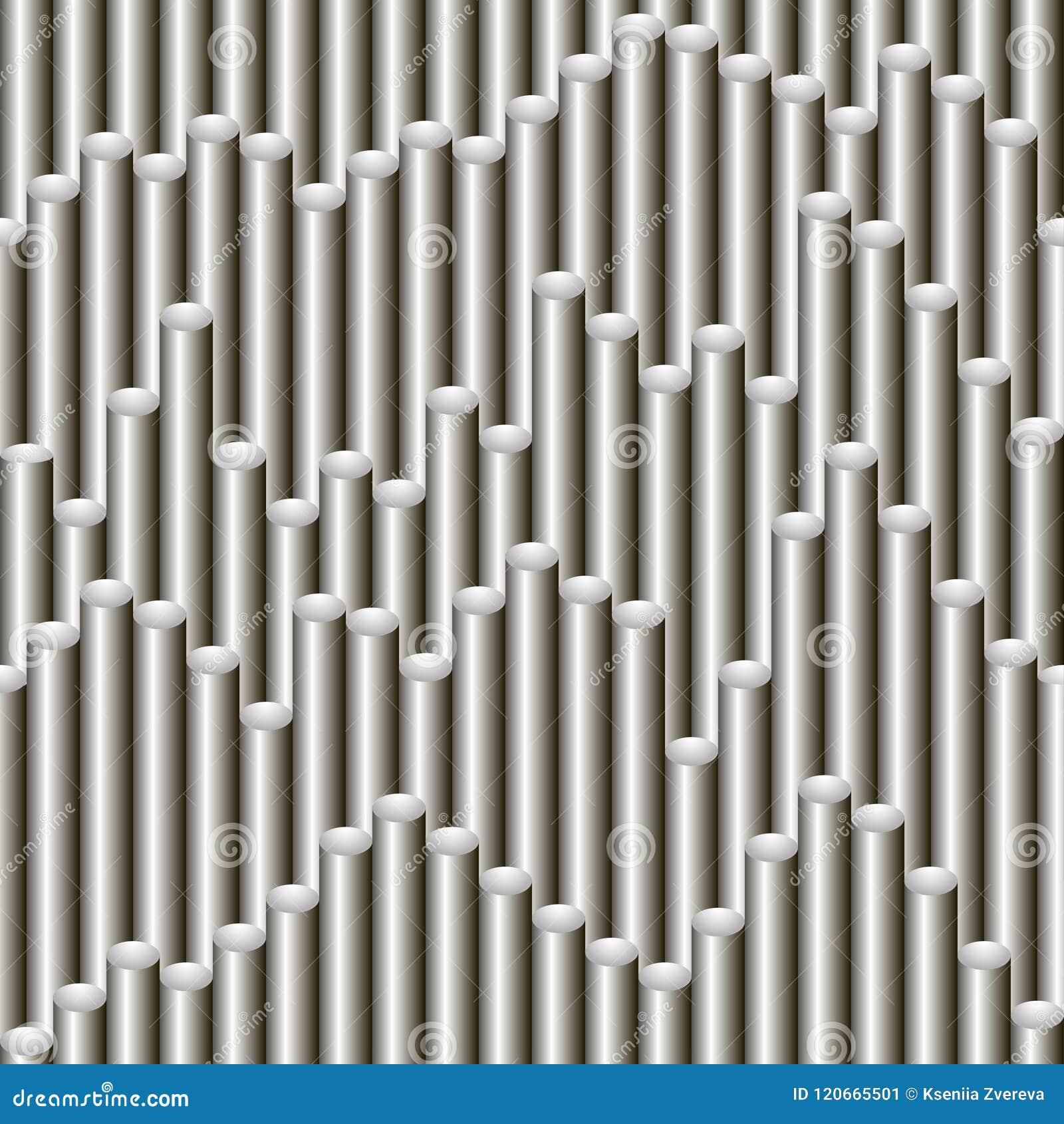 Seamless Vector Gradient Grey Tubing Pattern Stock Vector ...