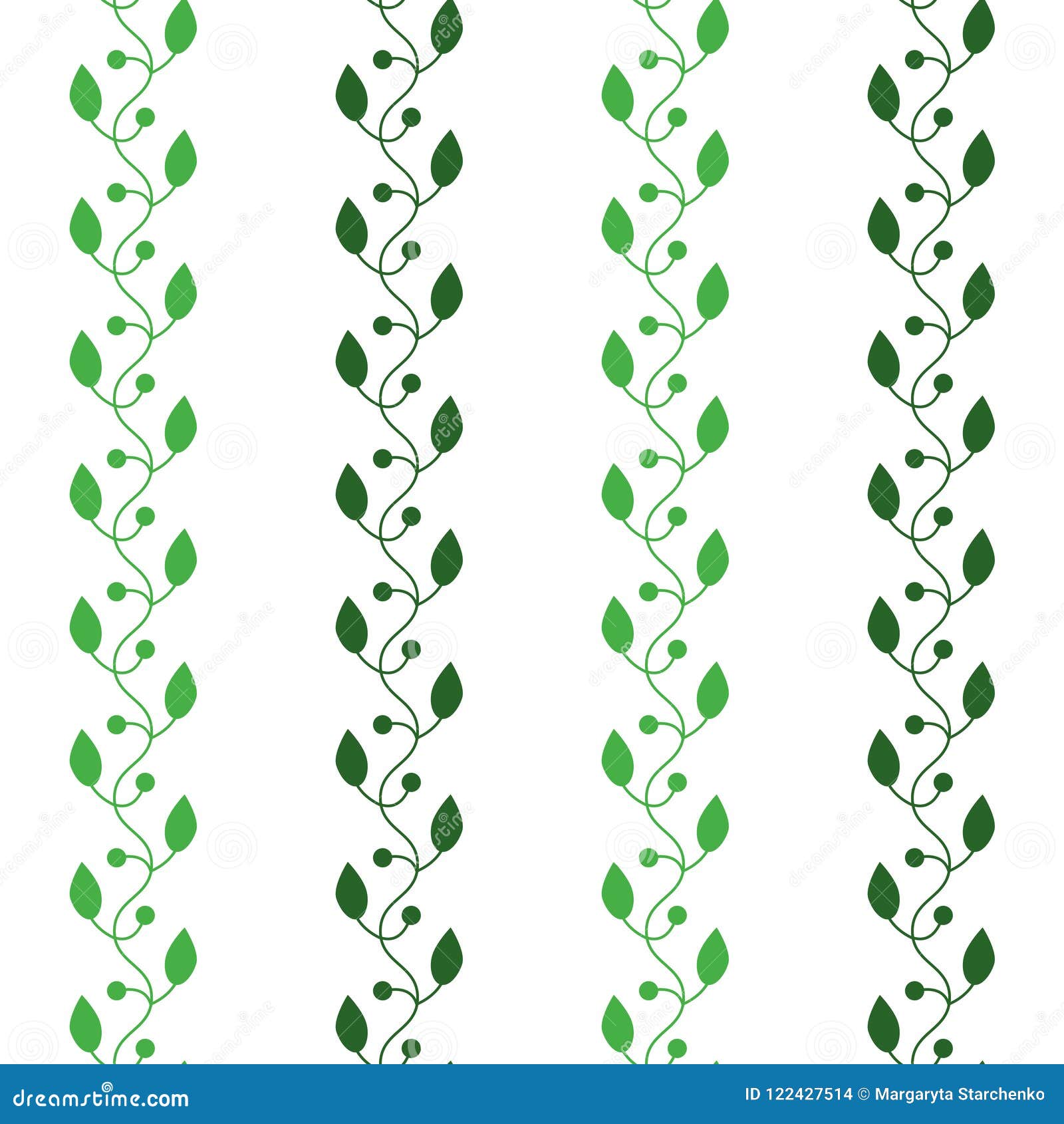 Seamless plant pattern stock vector. Illustration of decor - 122427514