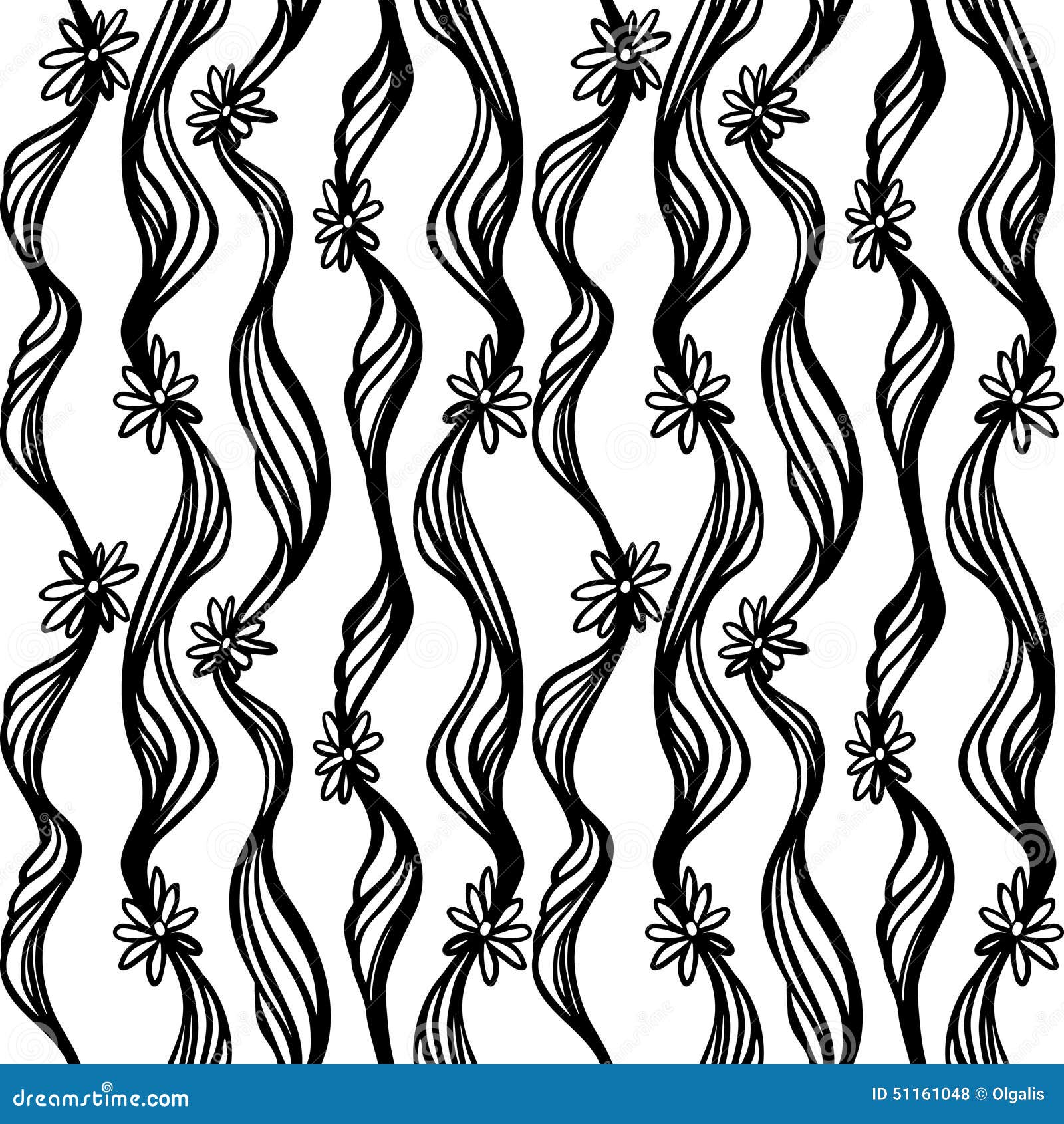 Seamless Vector Hand Drawn Abstract Pattern Stock Vector - Illustration ...