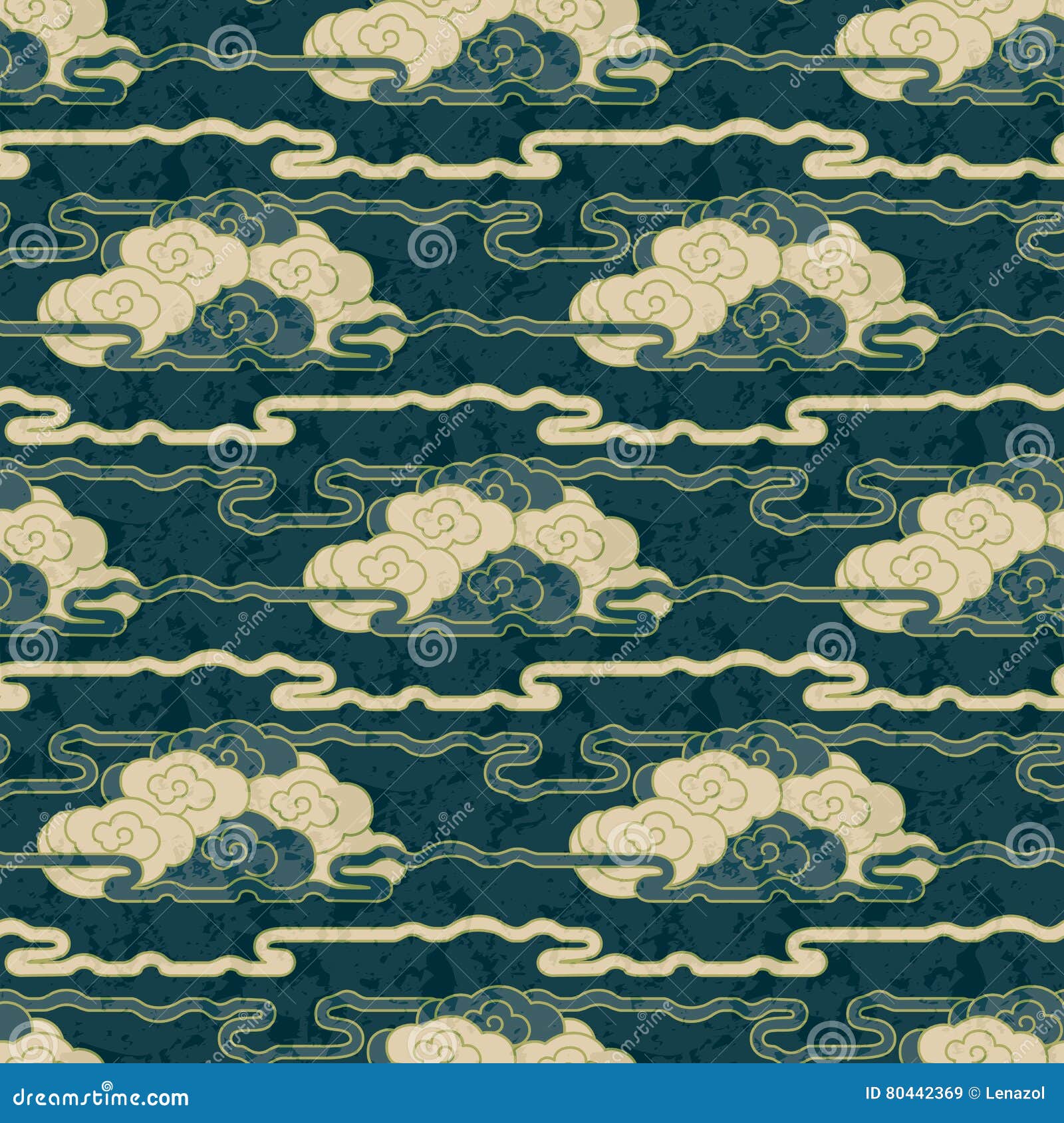 Seamless Vector Hand Drawn Grunge Japanese Cloud Pattern Design Stock ... Seamless Vector Hand Drawn Grunge Japanese Cloud Pattern Design Stock ...
