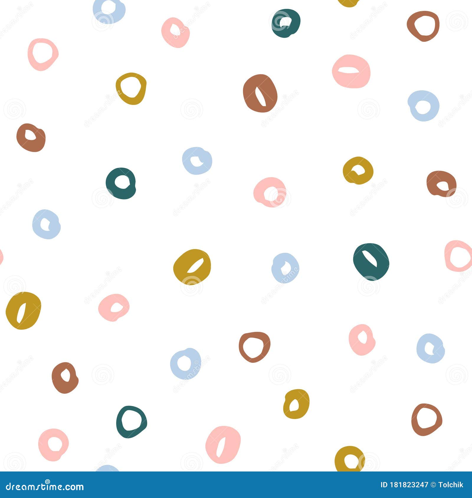 Seamless Vector Hand Drawn Pattern. Trendy Baby Texture Stock Vector ...