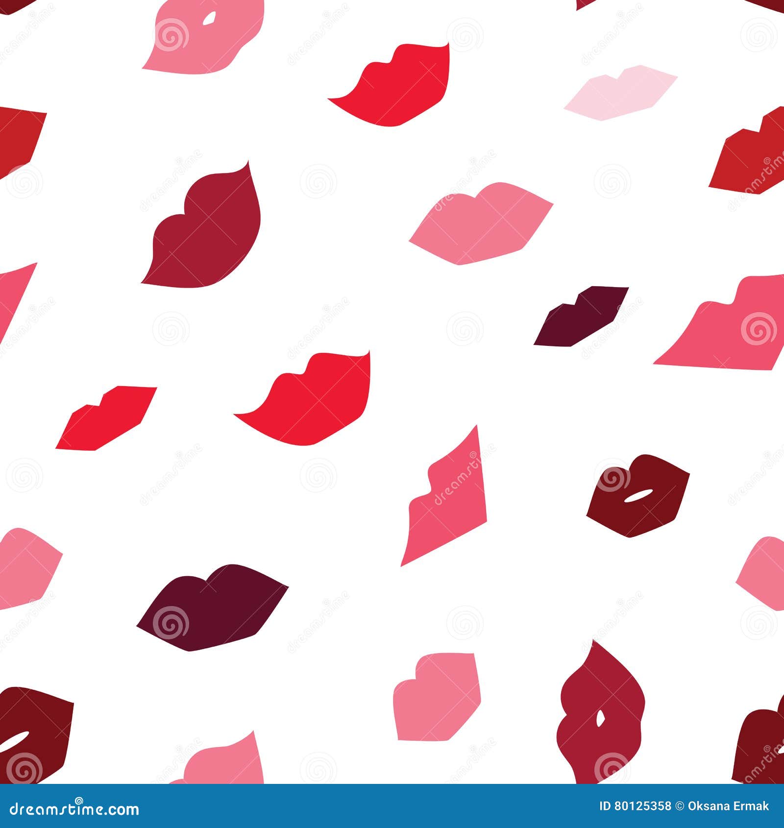 Seamless Vector Illustration with Lips Stock Vector - Illustration of ...