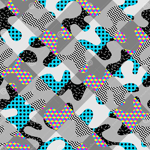 Abstract Geometric Pop Srt Style Pattern. Vector Image Stock Vector ... Abstract Geometric Pop Srt Style Pattern. Vector Image Stock Vector ...