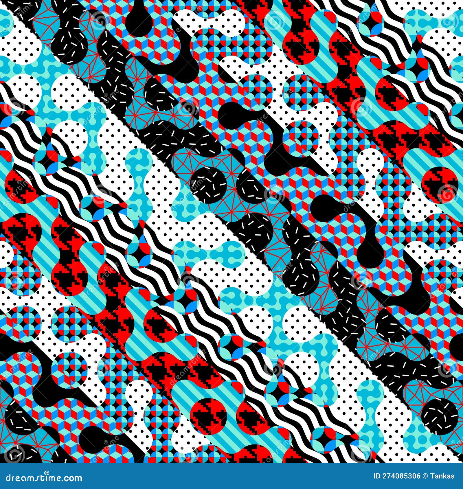 Abstract Geometric Pop Srt Style Pattern. Vector Image Stock Vector ... Abstract Geometric Pop Srt Style Pattern. Vector Image Stock Vector ...