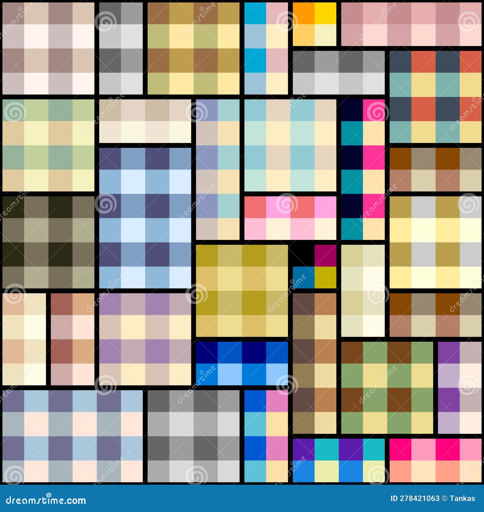 Abstract Geometric Square Color Background. Patchwork Style. Stock ...