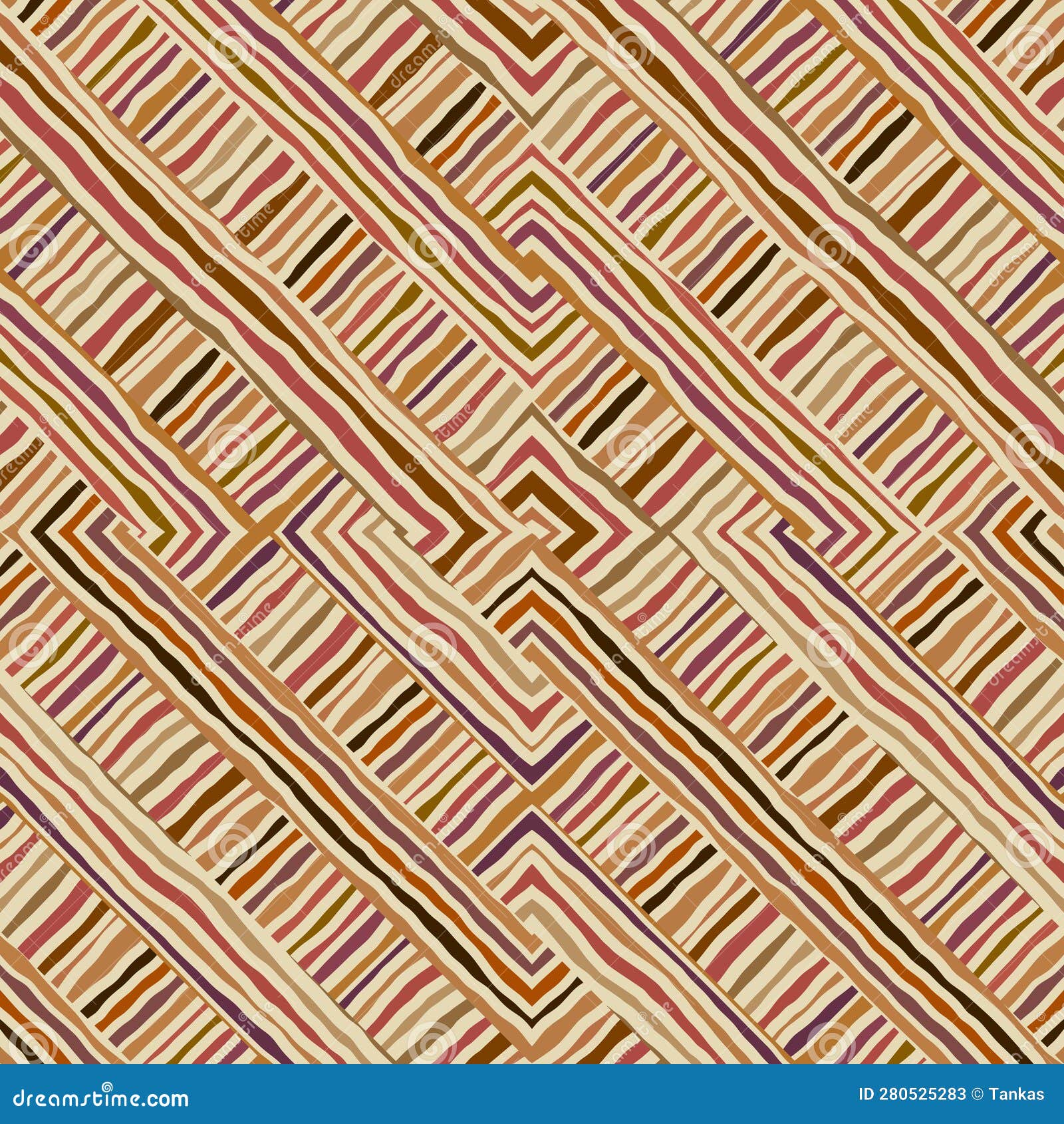 Seamless Vector Image. Beige Herringbone Geometric Pattern . Tribal ...