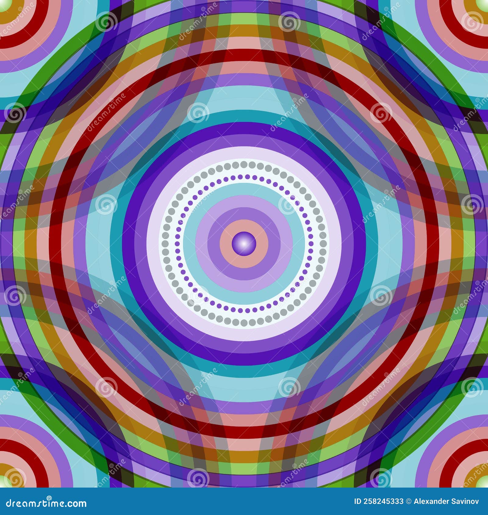 Seamless, Vector Image of Intersecting Rainbow Circles in Purple Tones. Can Be Used in Design ...