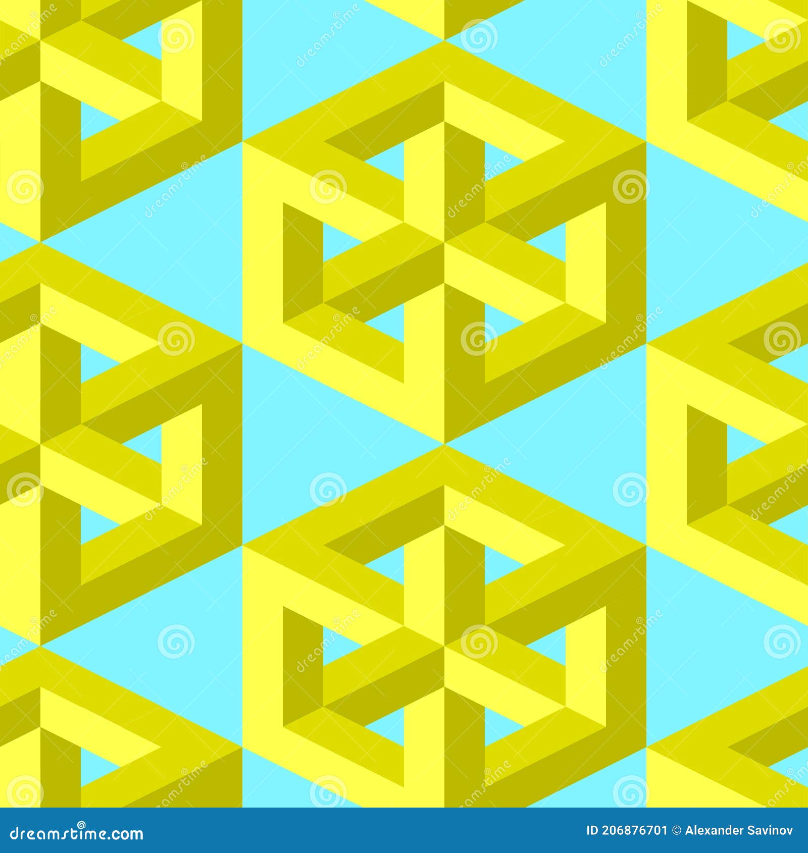 Impossible Cubes Logo. Geometric Shape Optical Illusion Cartoon Vector ...