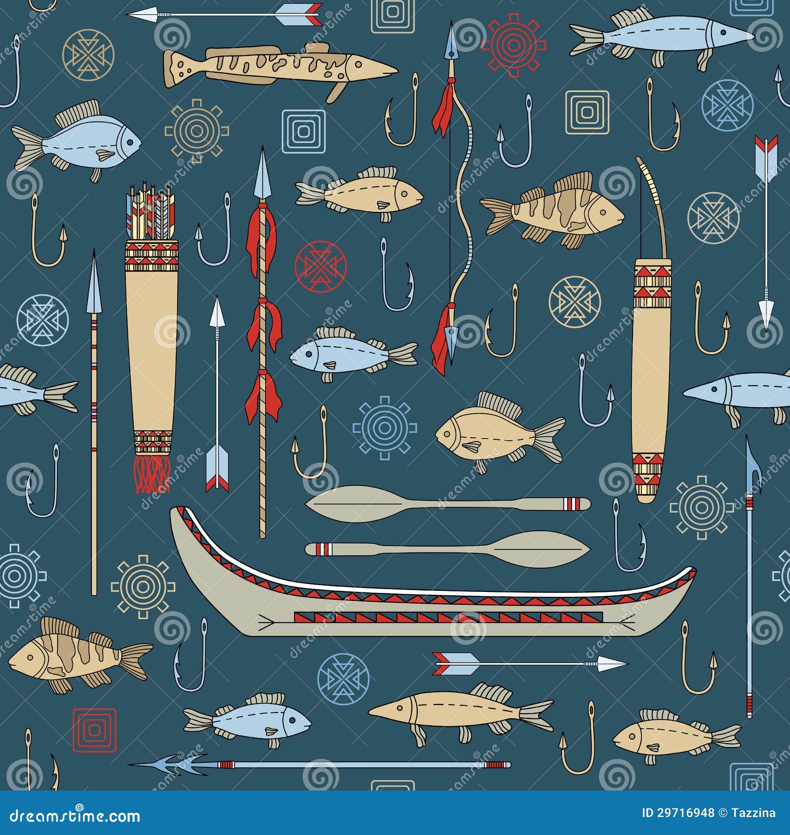 Pirogue Indian Boat Canoe Vector Icon Cartoon Illustration ...