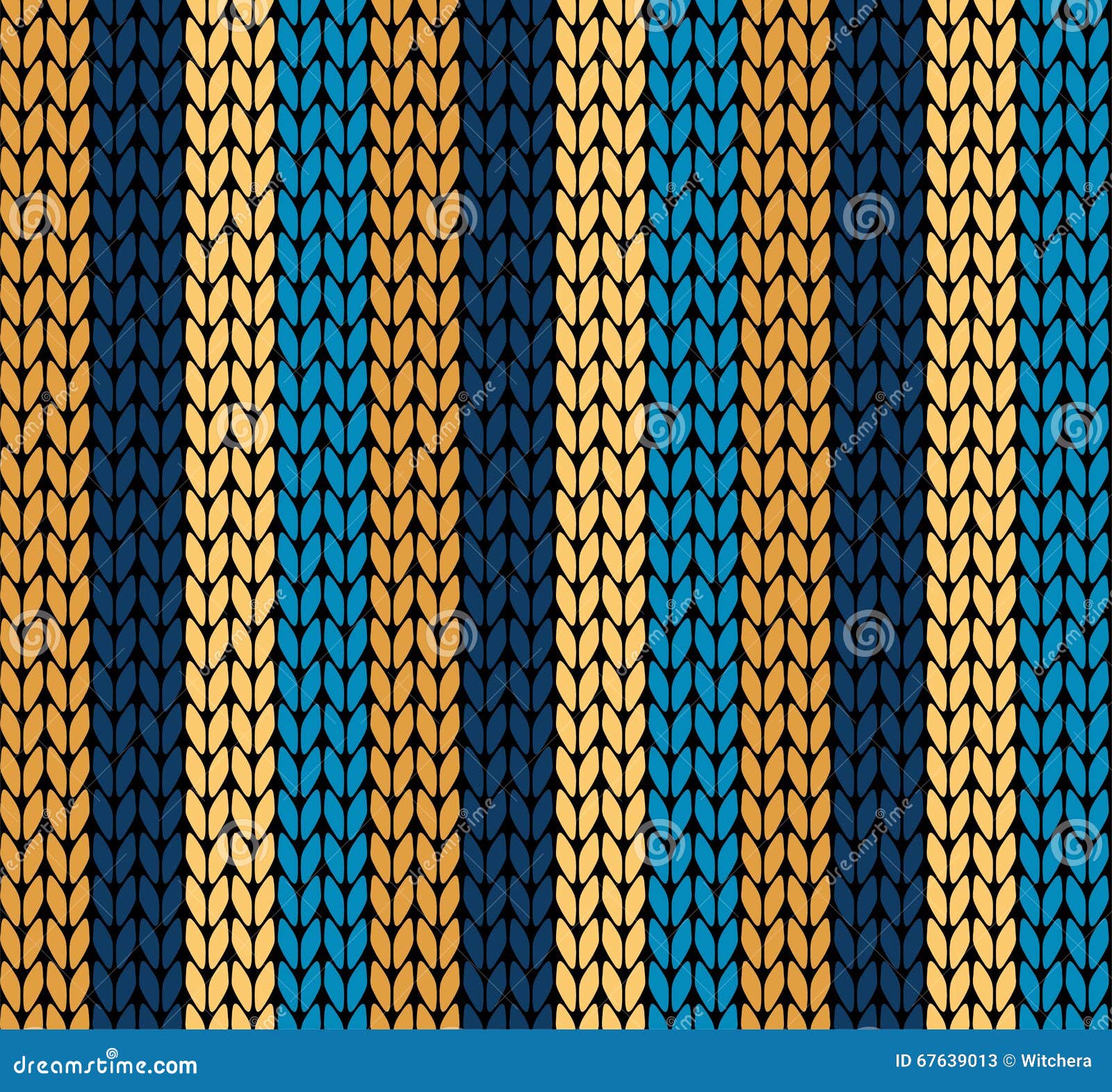 Seamless Vector Knitting Pattern Stock Vector - Illustration of repeat ...