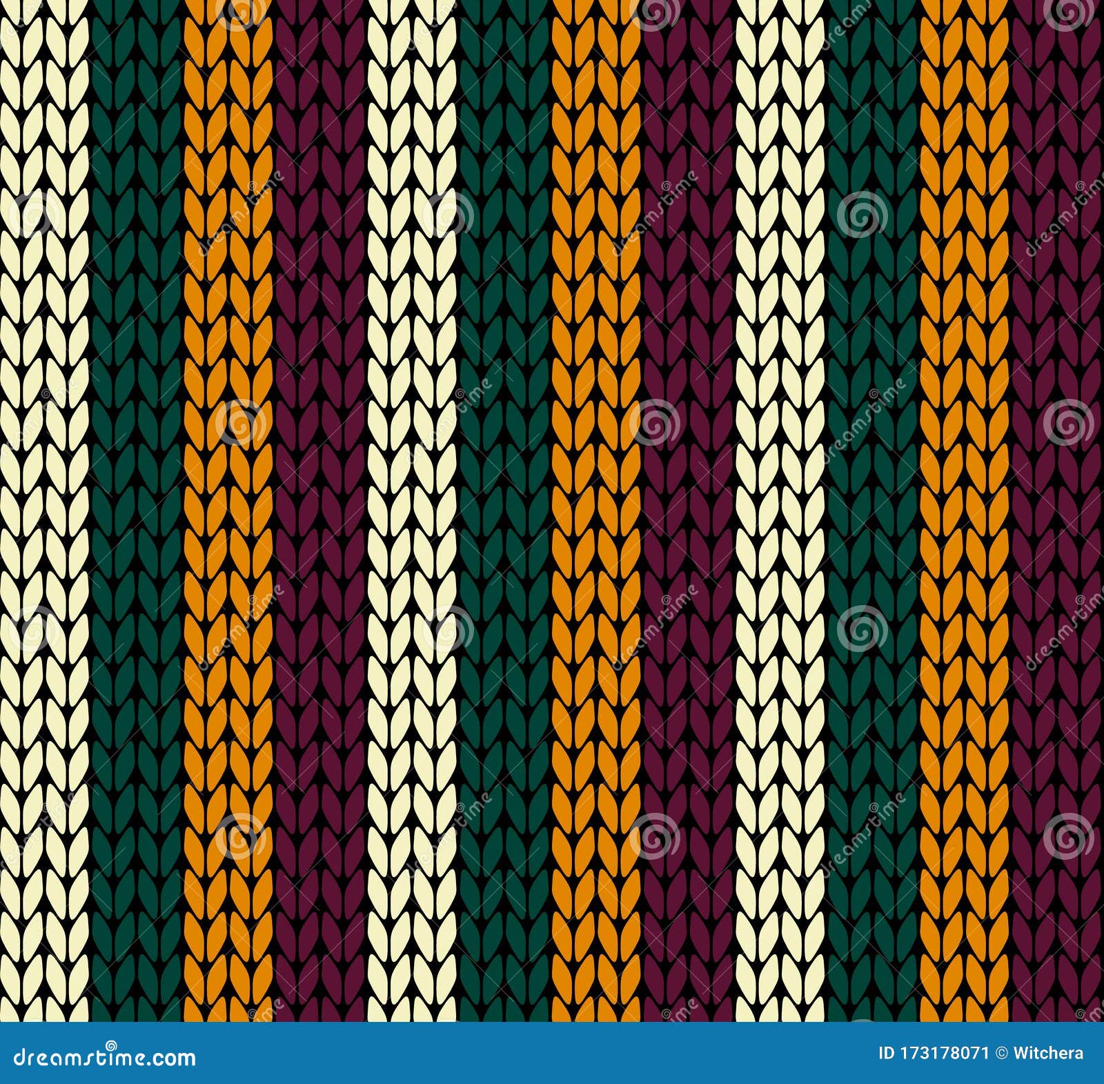 Seamless Vector Knitting Pattern Stock Vector - Illustration of ...