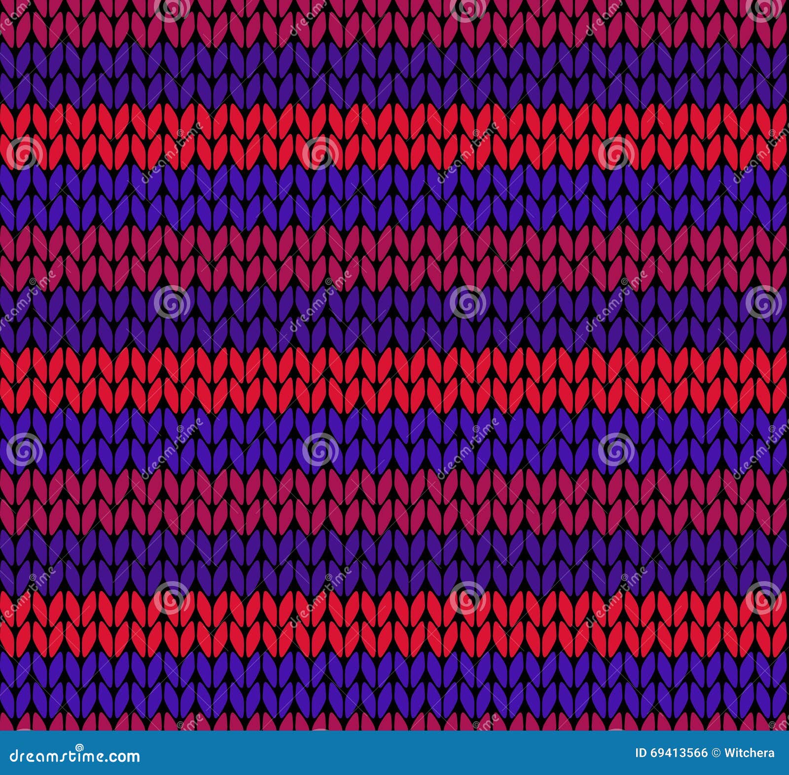 Seamless Vector Knitting Pattern Stock Vector - Illustration of retro ...