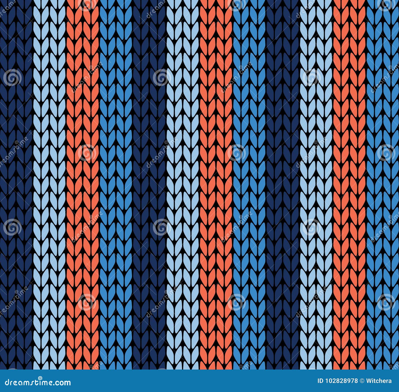 Seamless Vector Knitting Pattern Stock Vector - Illustration of ...