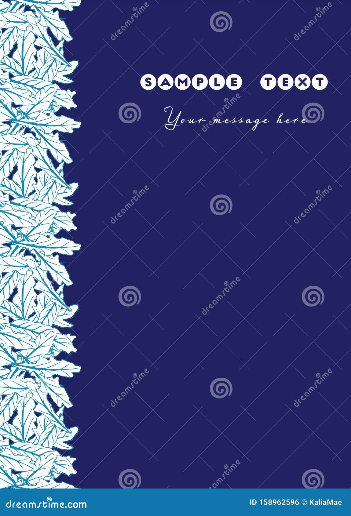 Seamless Vector Leaf Border in a Modern Graphic Style. Great for ...