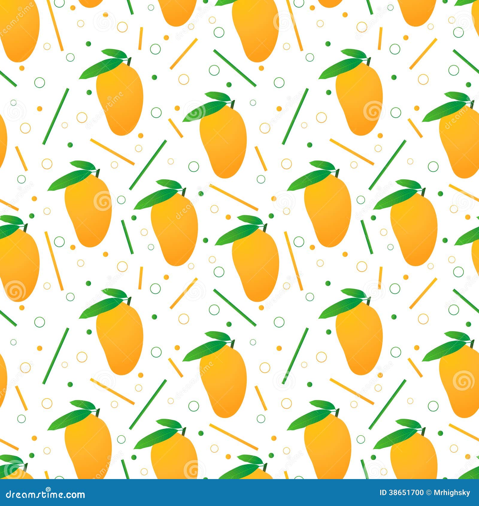 Seamless Vector Mangoes Pattern Stock Vector - Illustration of ...