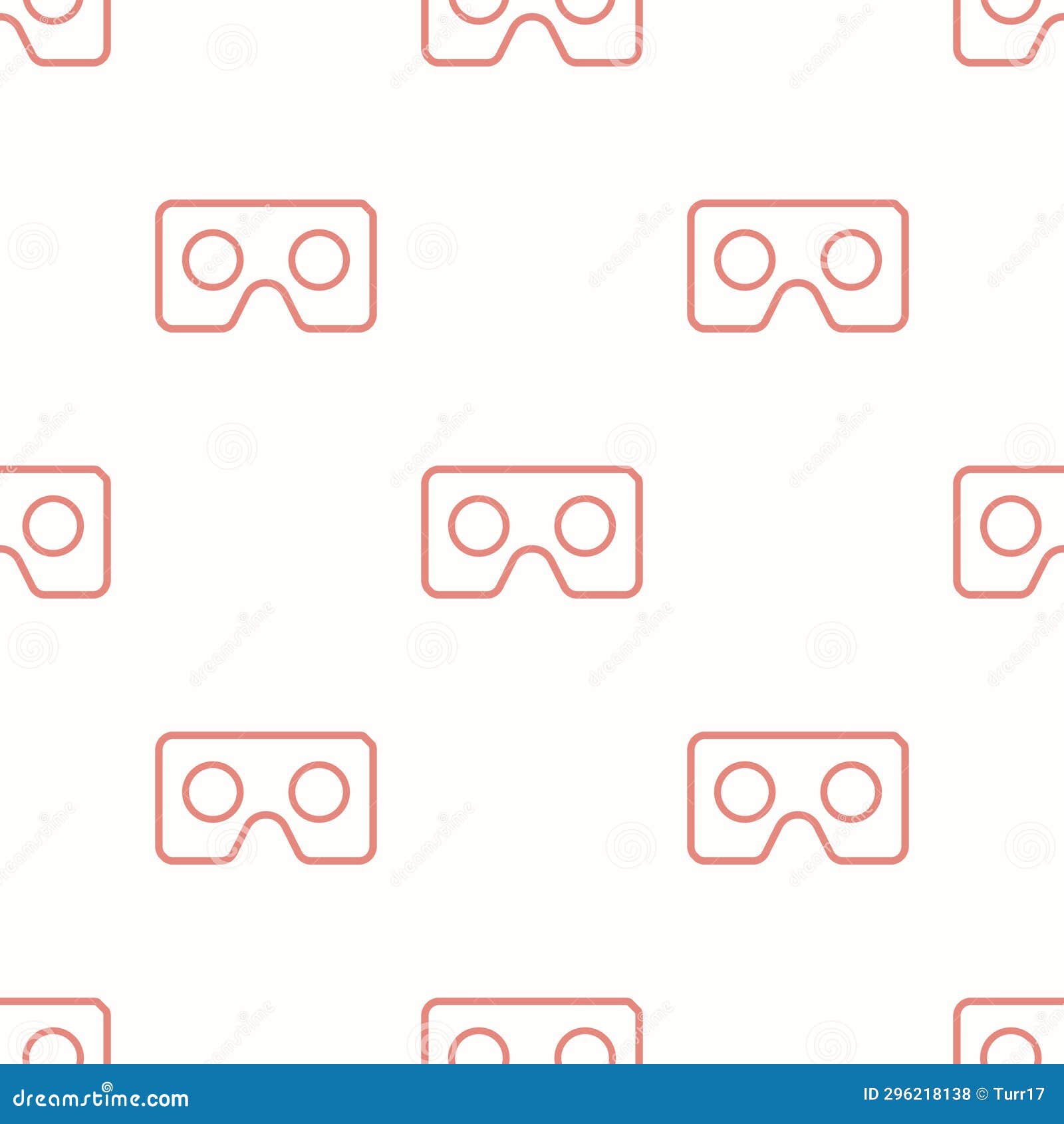 Seamless Vector Modern Pattern with VR Logos Stock Illustration ...